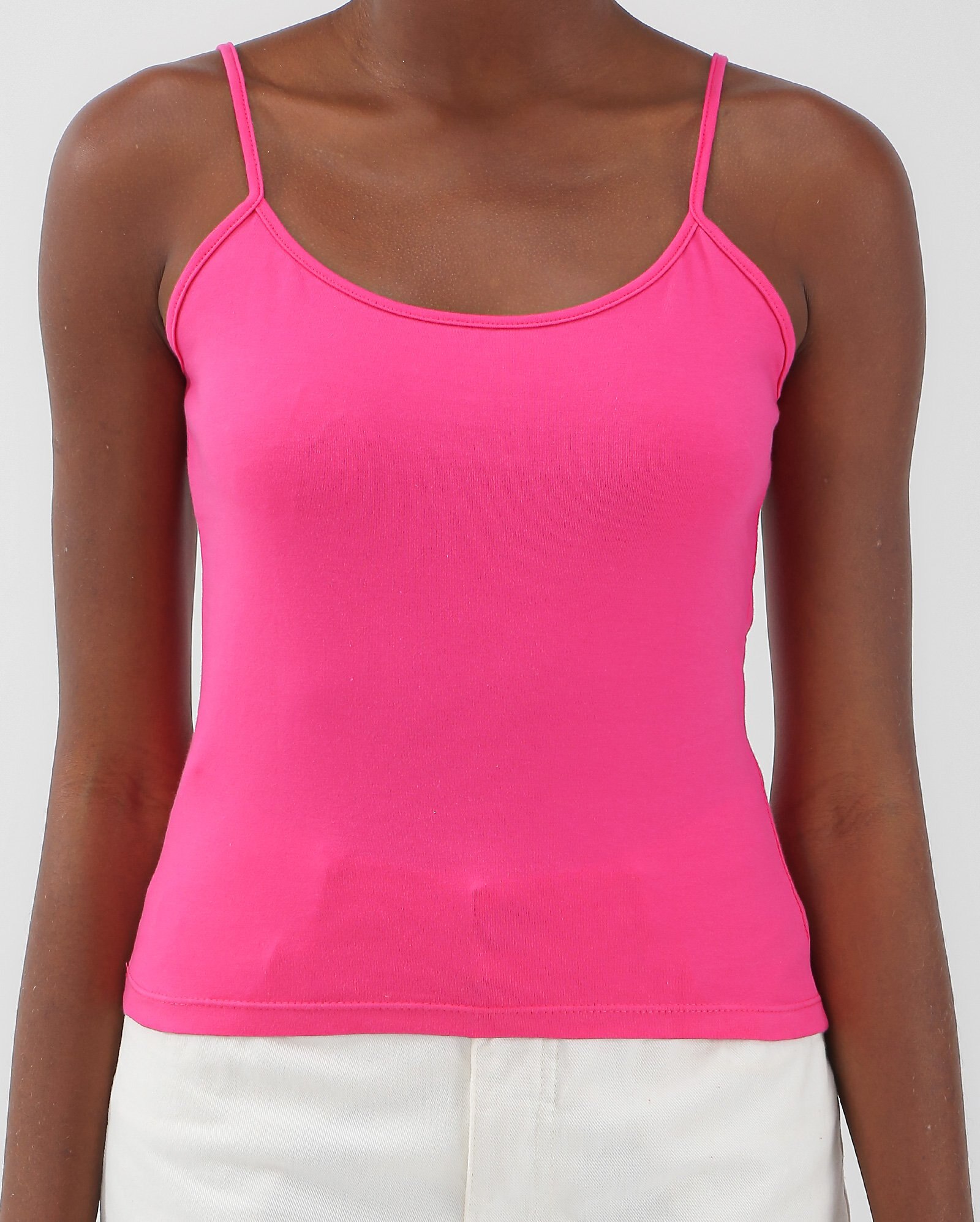 Riachuelo | Regata feminina ajustada Luyza alça fina - Rosa | Pool ...