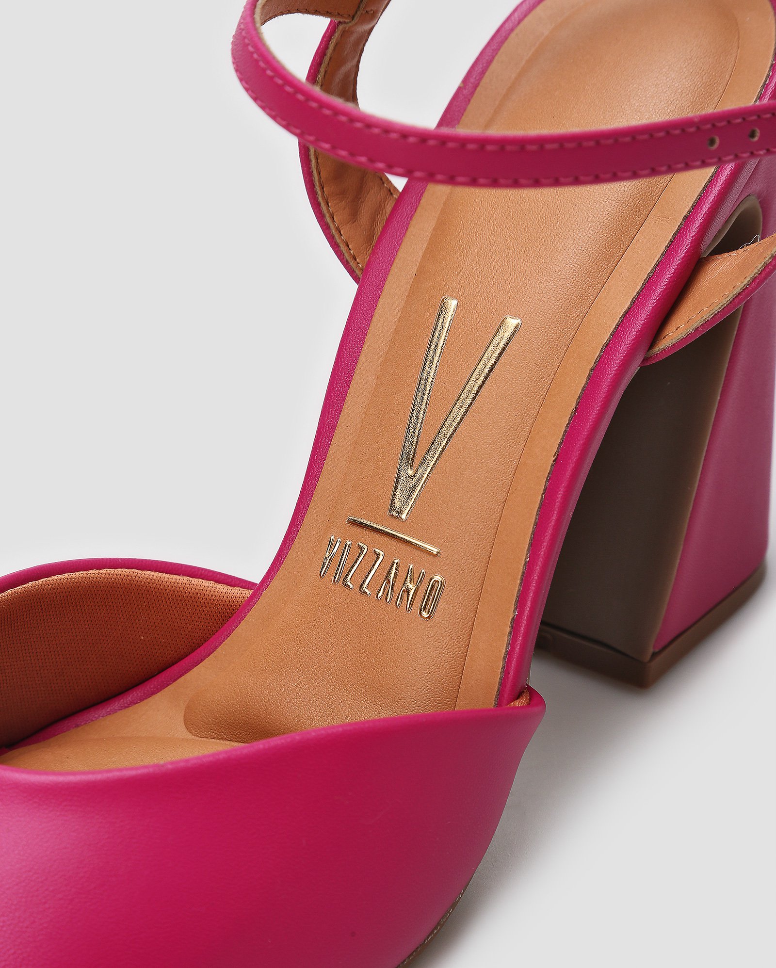 Riachuelo | Sandália feminina salto alto rosa | Vizzano