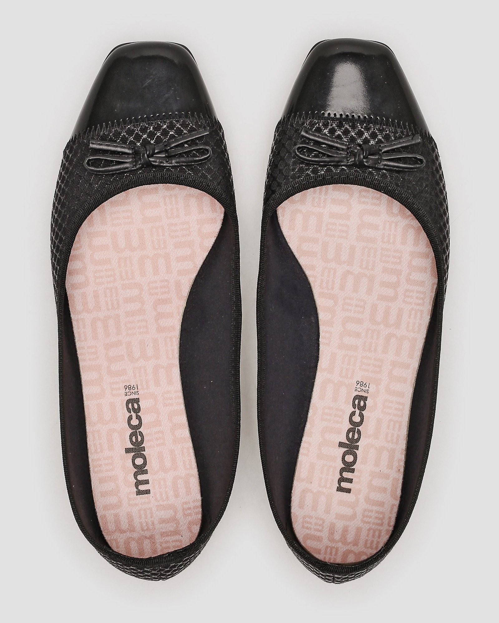 Riachuelo | Sapatilha feminina ponta quadrada preta | Moleca