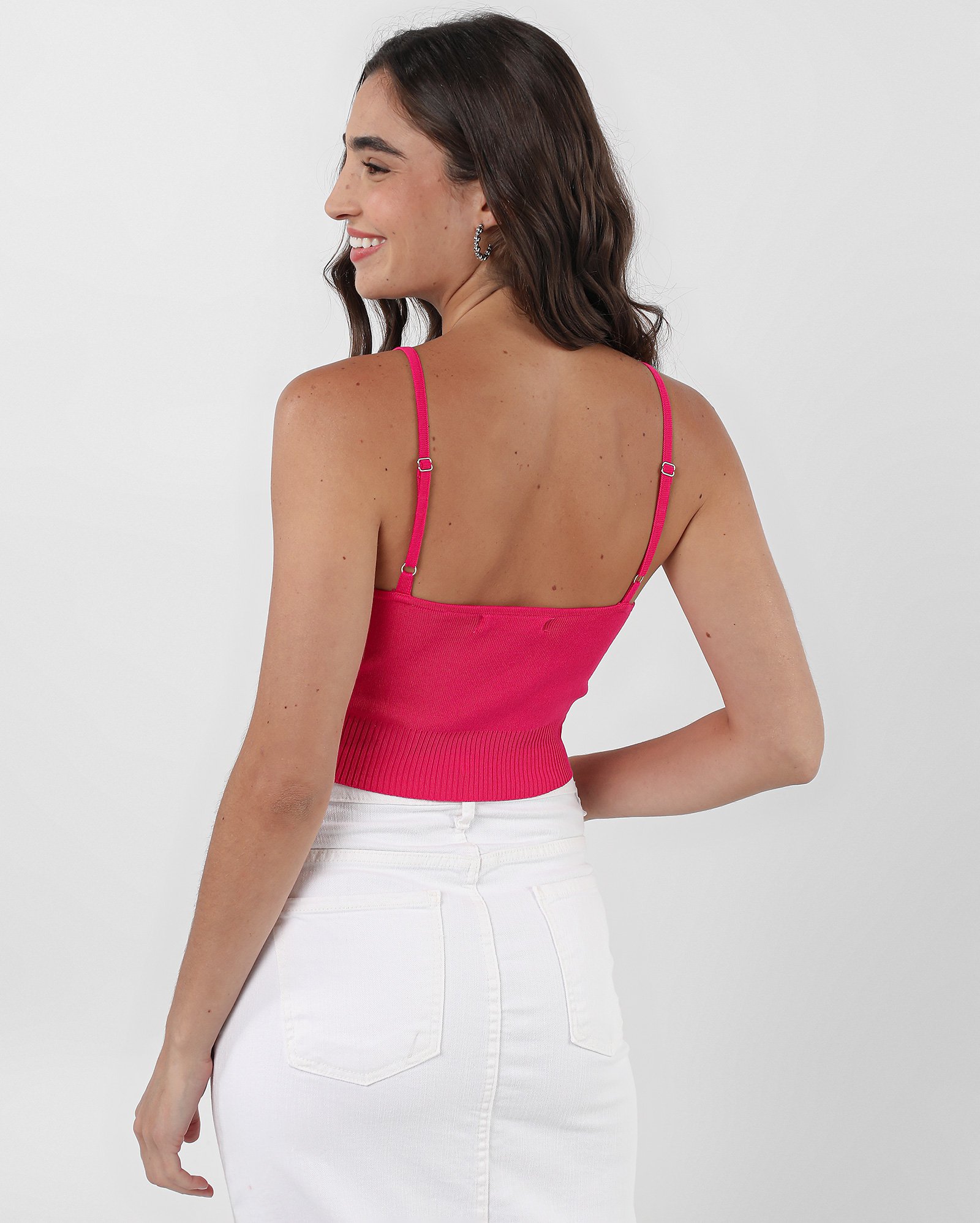 Riachuelo | Regata cropped em viscose - Rosa Pink | Pool Basics by Riachuelo