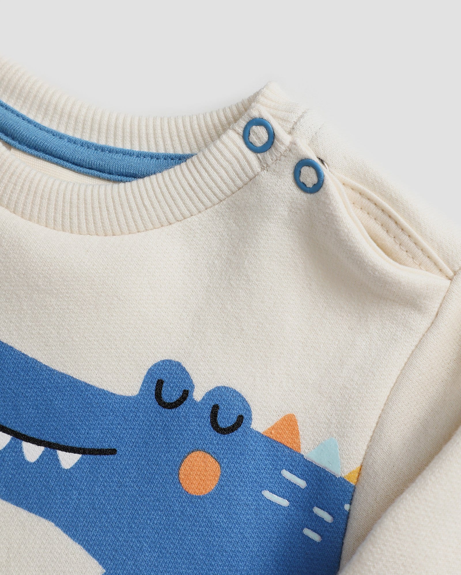 Riachuelo | Conjunto de moletom bebê jacaré azul | Baby Way by Riachuelo