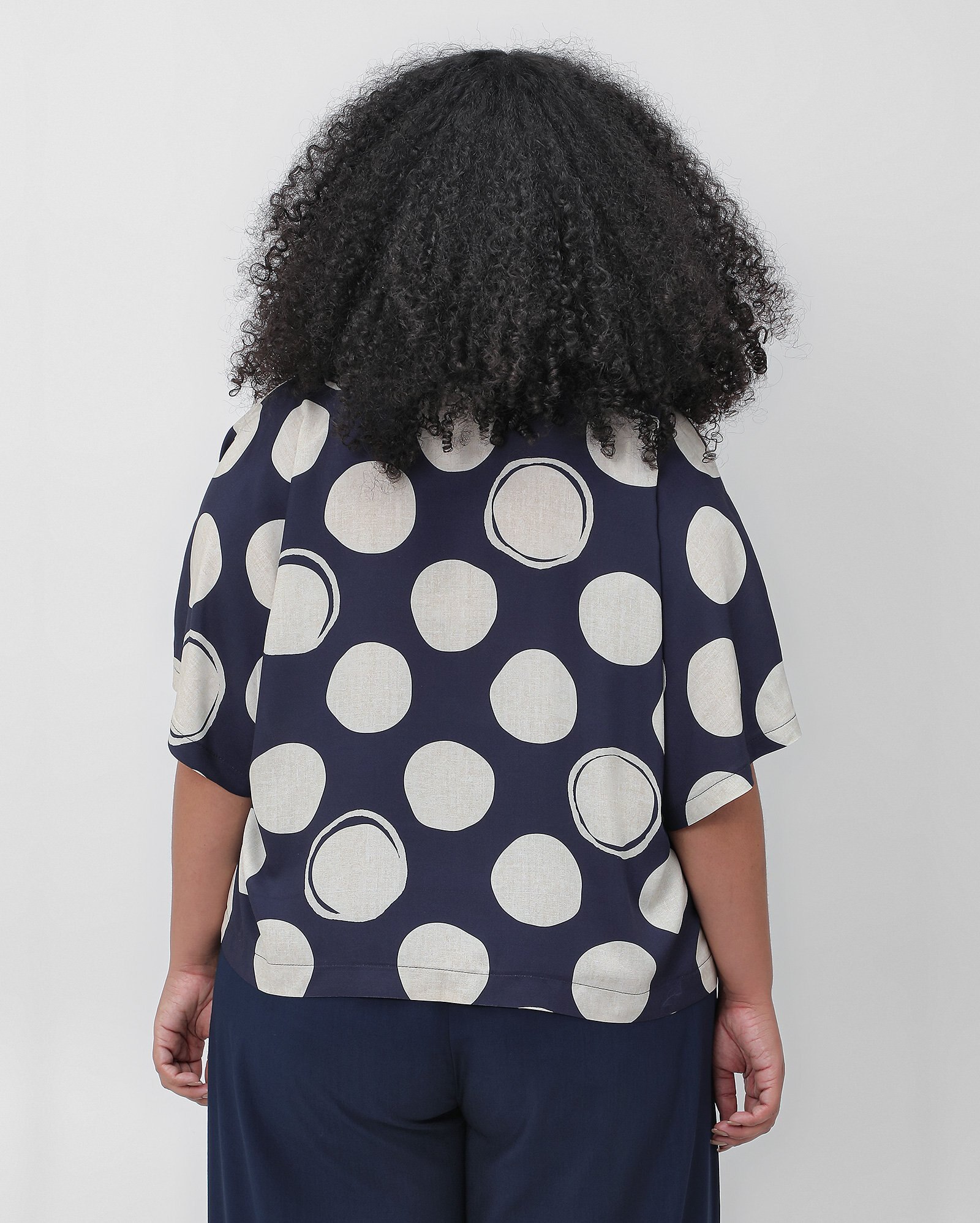 Riachuelo | Blusa plus size feminina ampla maxi poá azul | Filipa by ...