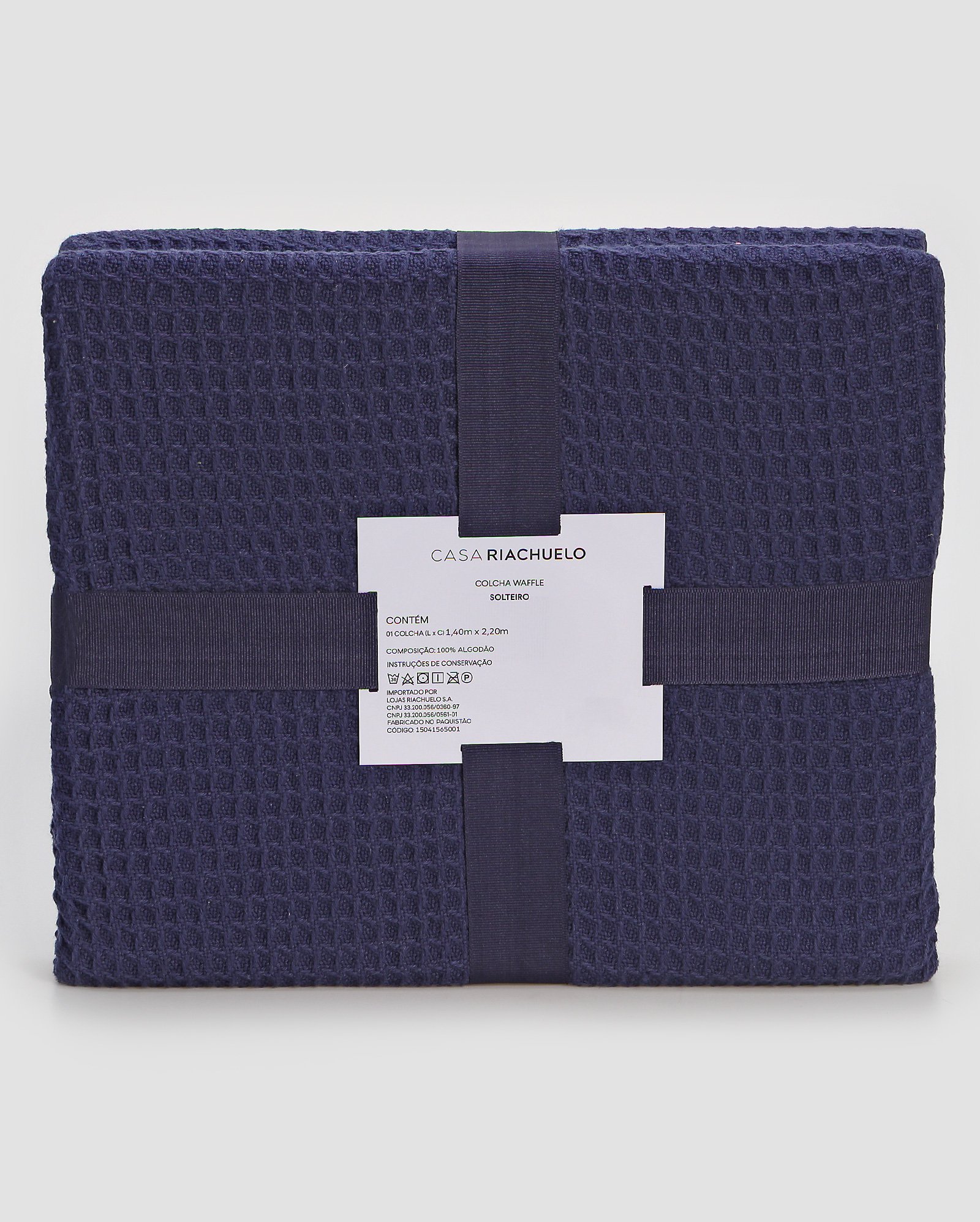 Riachuelo | Colcha solteiro waffle azul | Casa Riachuelo