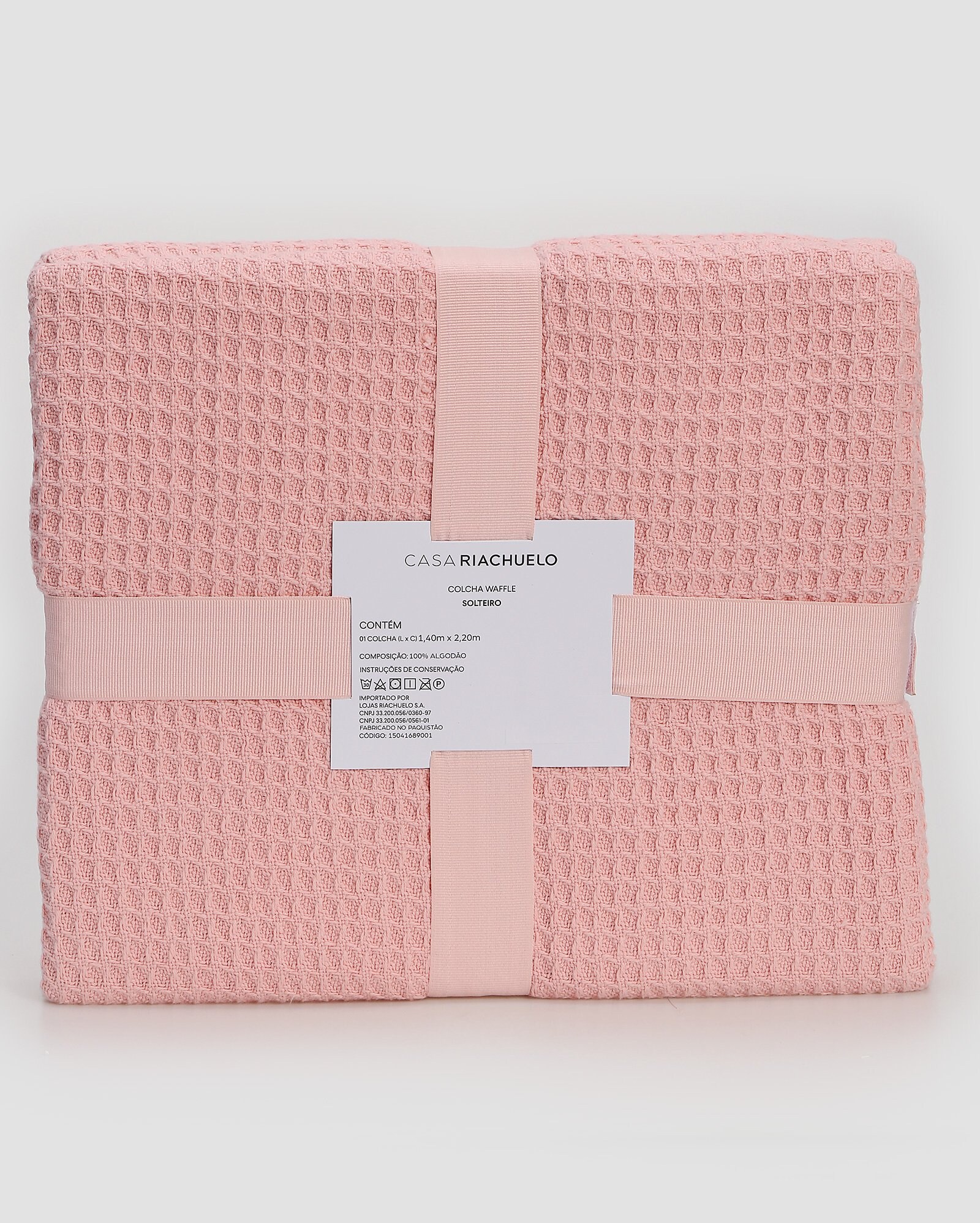 Riachuelo | Colcha solteiro waffle rosa | Casa Riachuelo