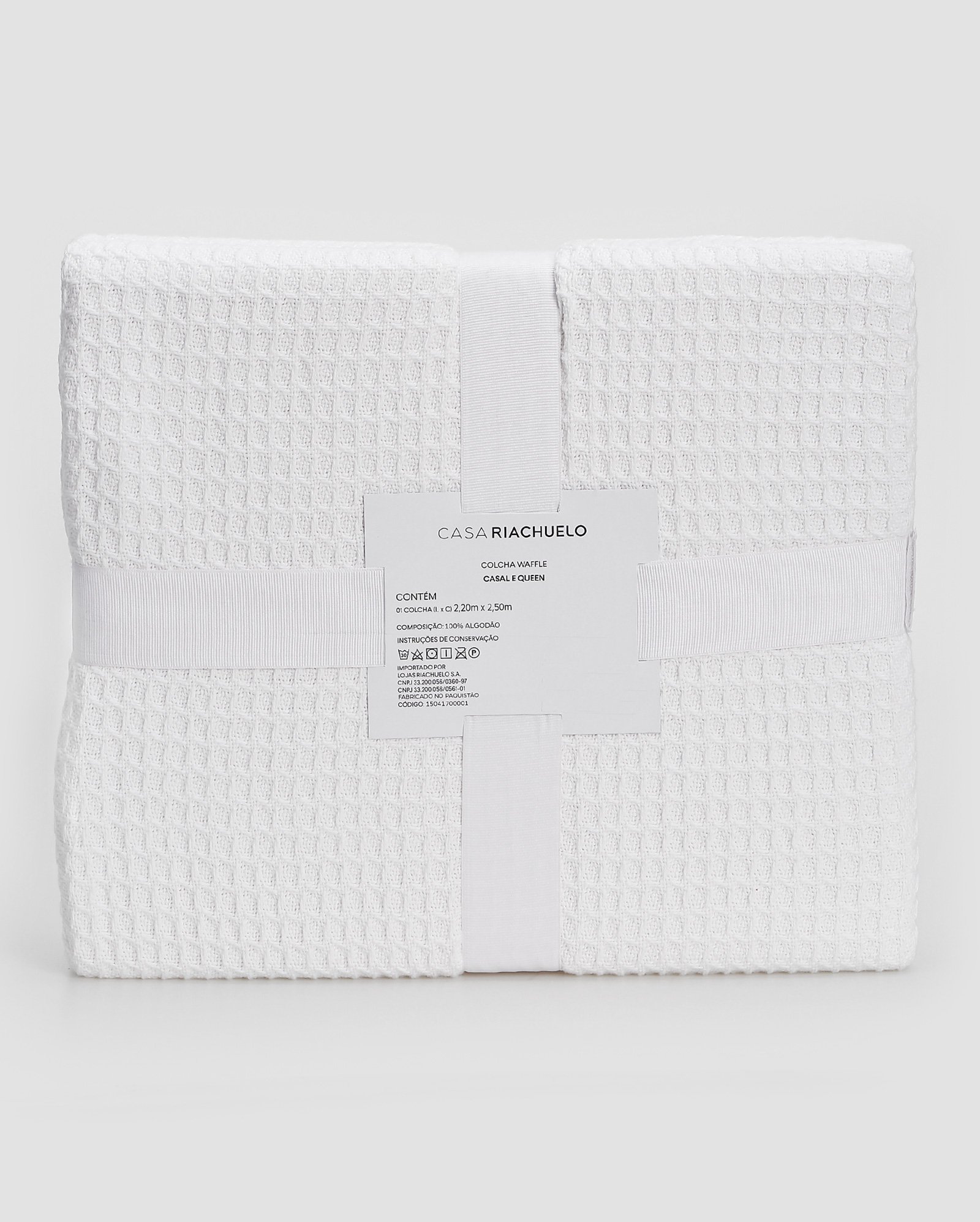 Riachuelo | Colcha casal queen waffle branca | Casa Riachuelo