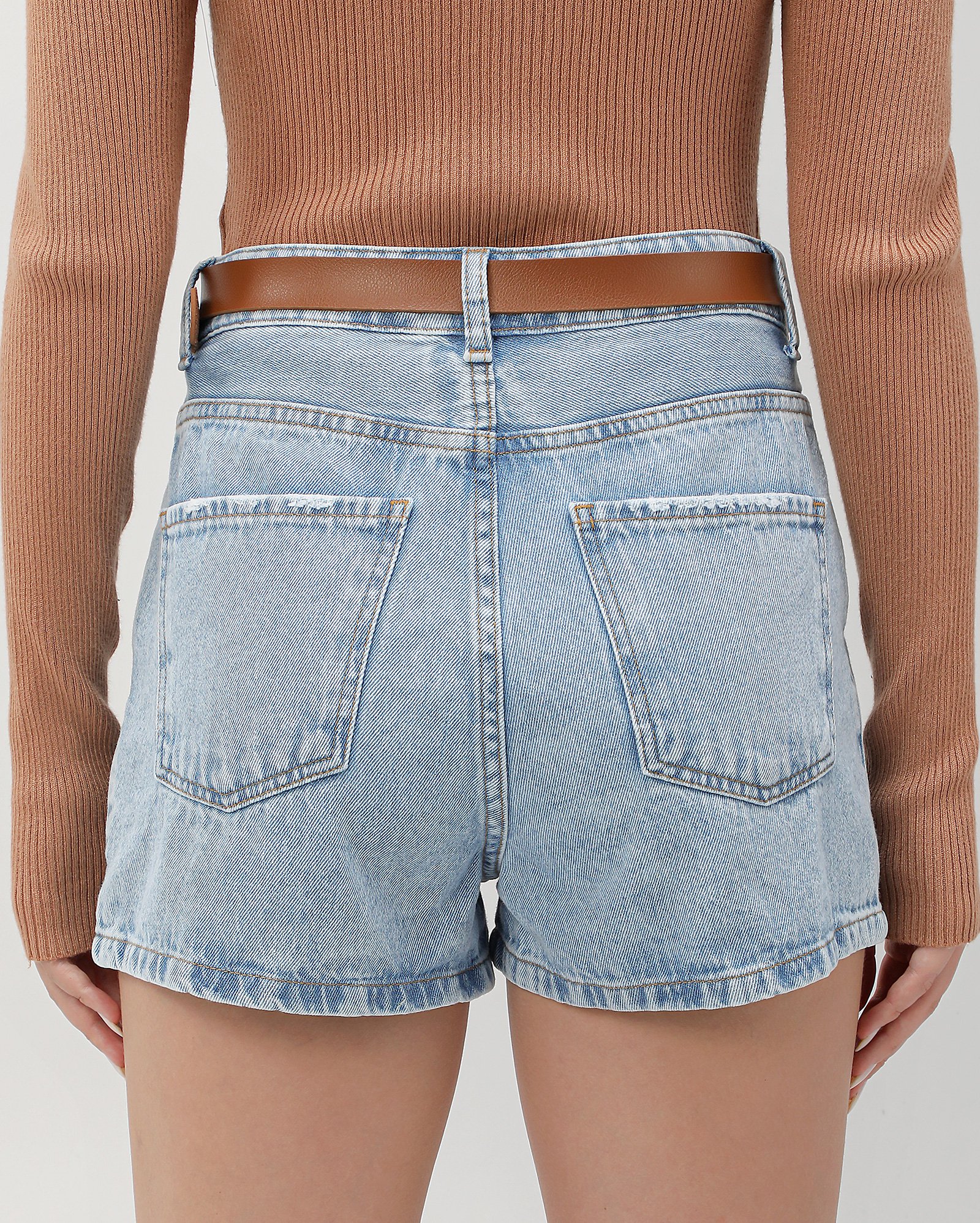 Riachuelo | Short jeans color feminino com cinto - Azul Claro | Pool Jeans