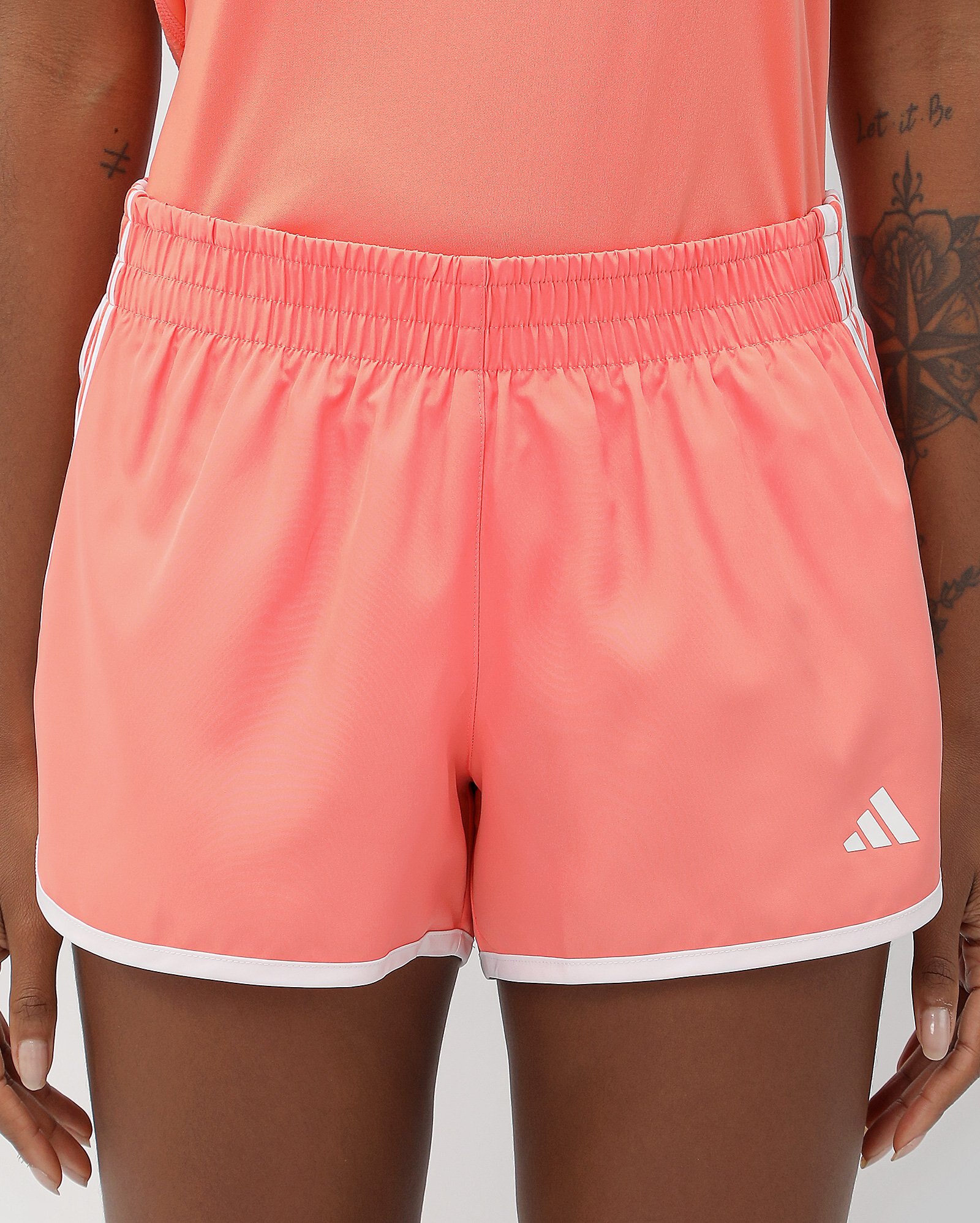 Riachuelo | Short feminino de corrida Marathon 20 HY5430 laranja | Adidas
