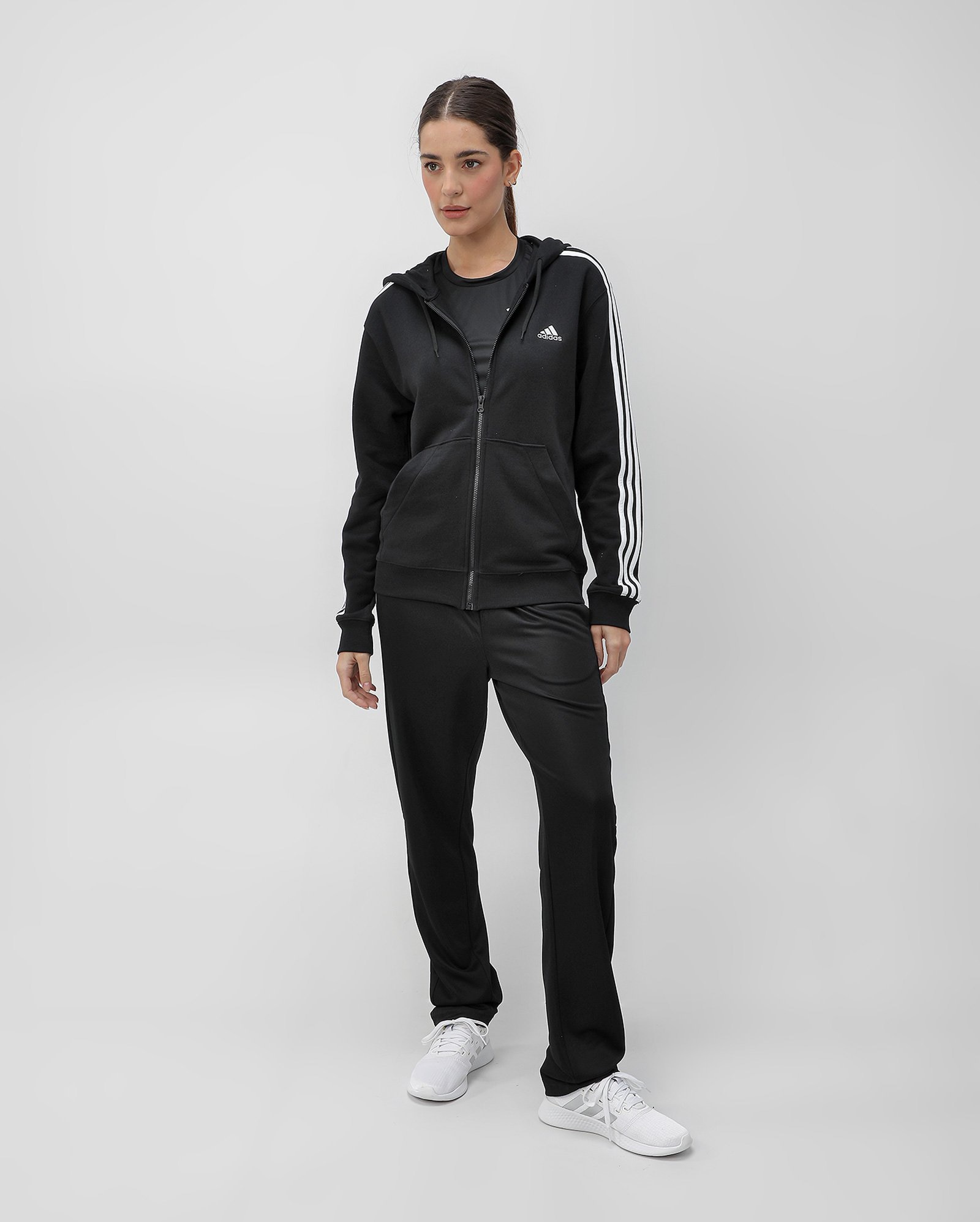 Riachuelo | Jaqueta de moletom feminina Essentials 3 Stripes IC8769 ...