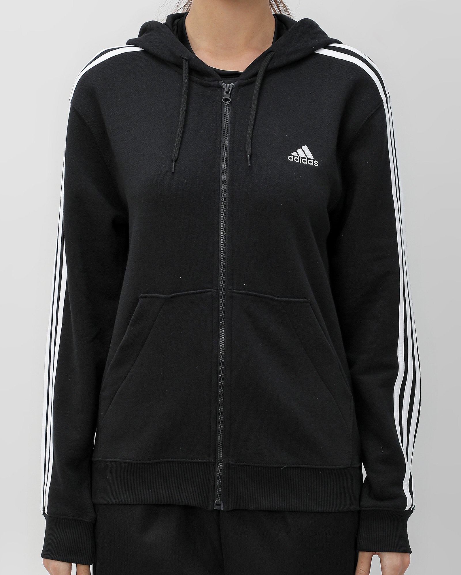 Riachuelo | Jaqueta de moletom feminina Essentials 3 Stripes IC8769 ...