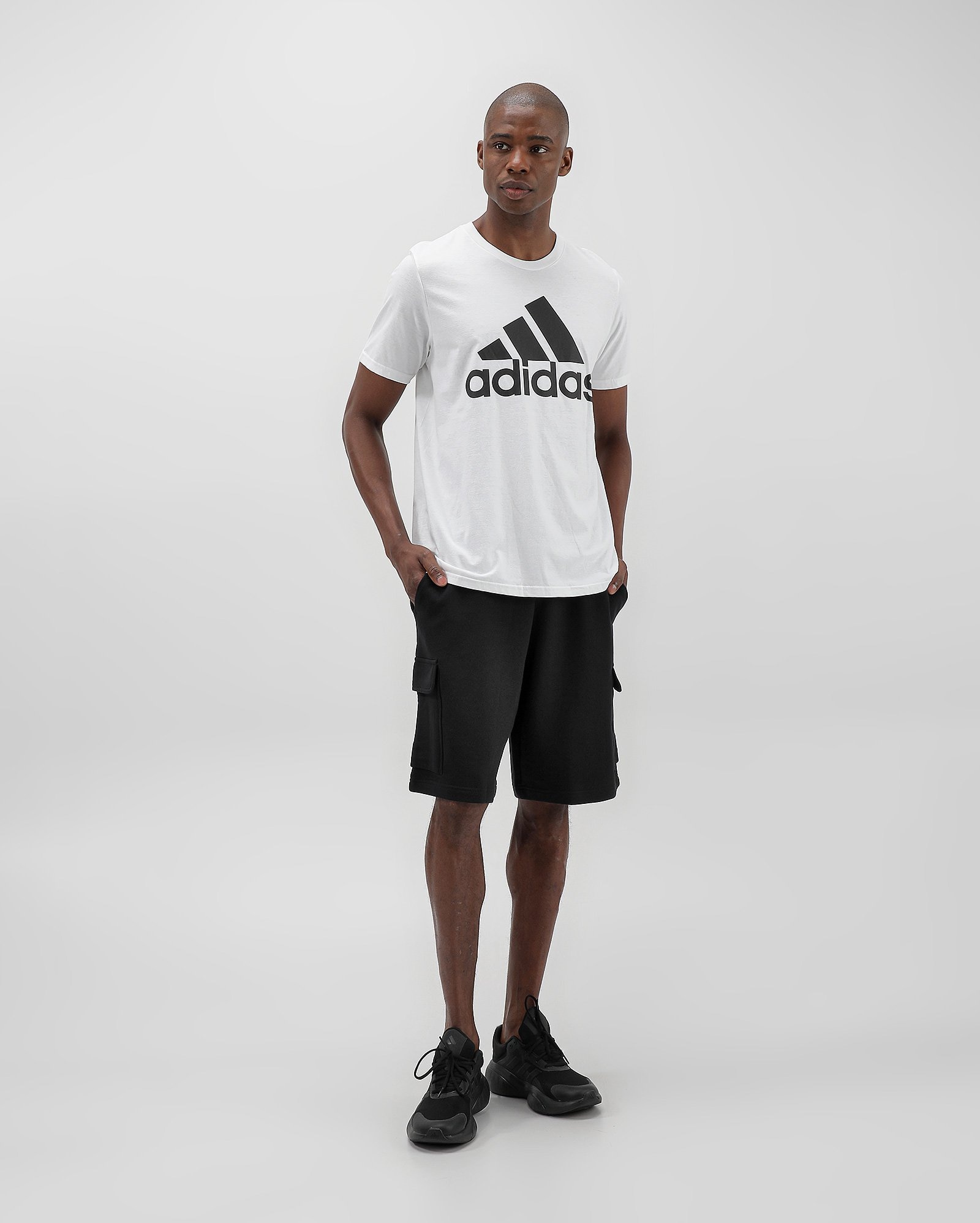 Riachuelo | Bermuda de moletom masculina HA4338 preta | Adidas