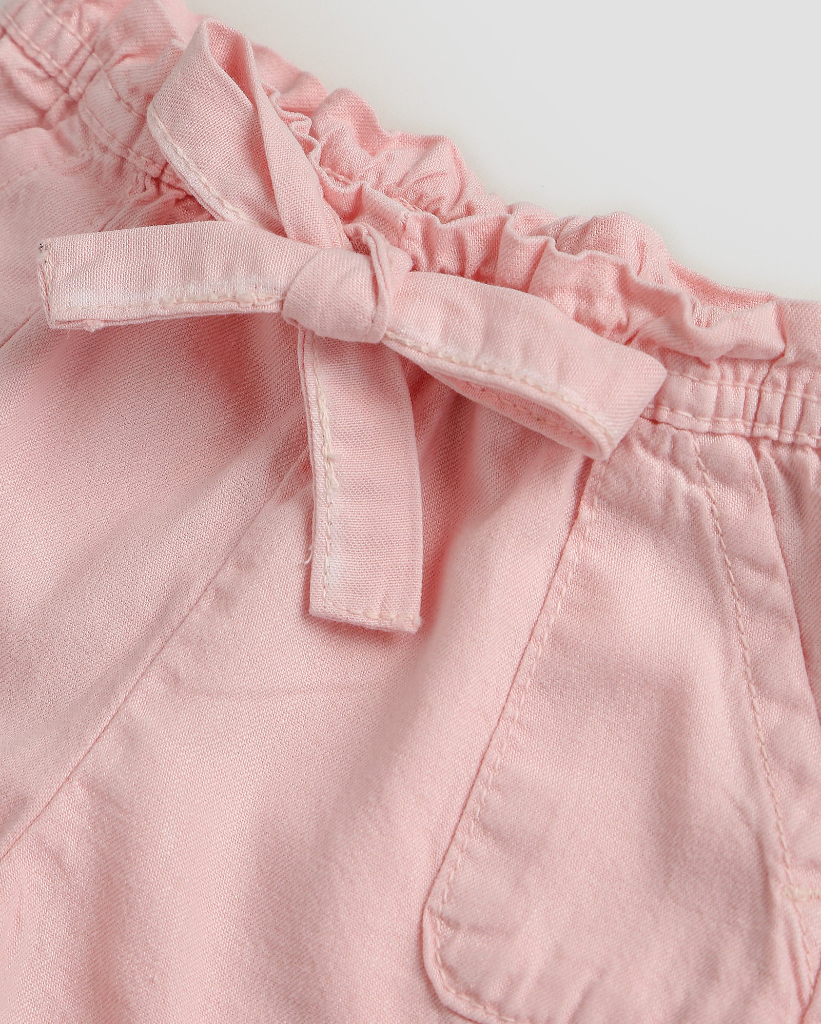 Riachuelo | Short bebê baggy com laço rosa | Baby Way by Riachuelo