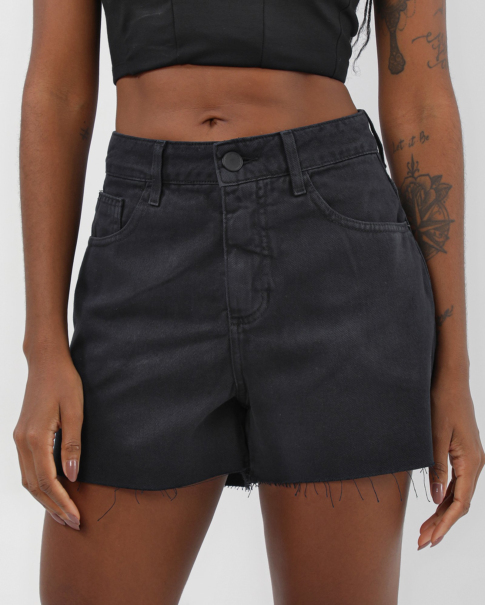 Riachuelo | Short jeans color feminino mom - Preto | Pool by Riachuelo