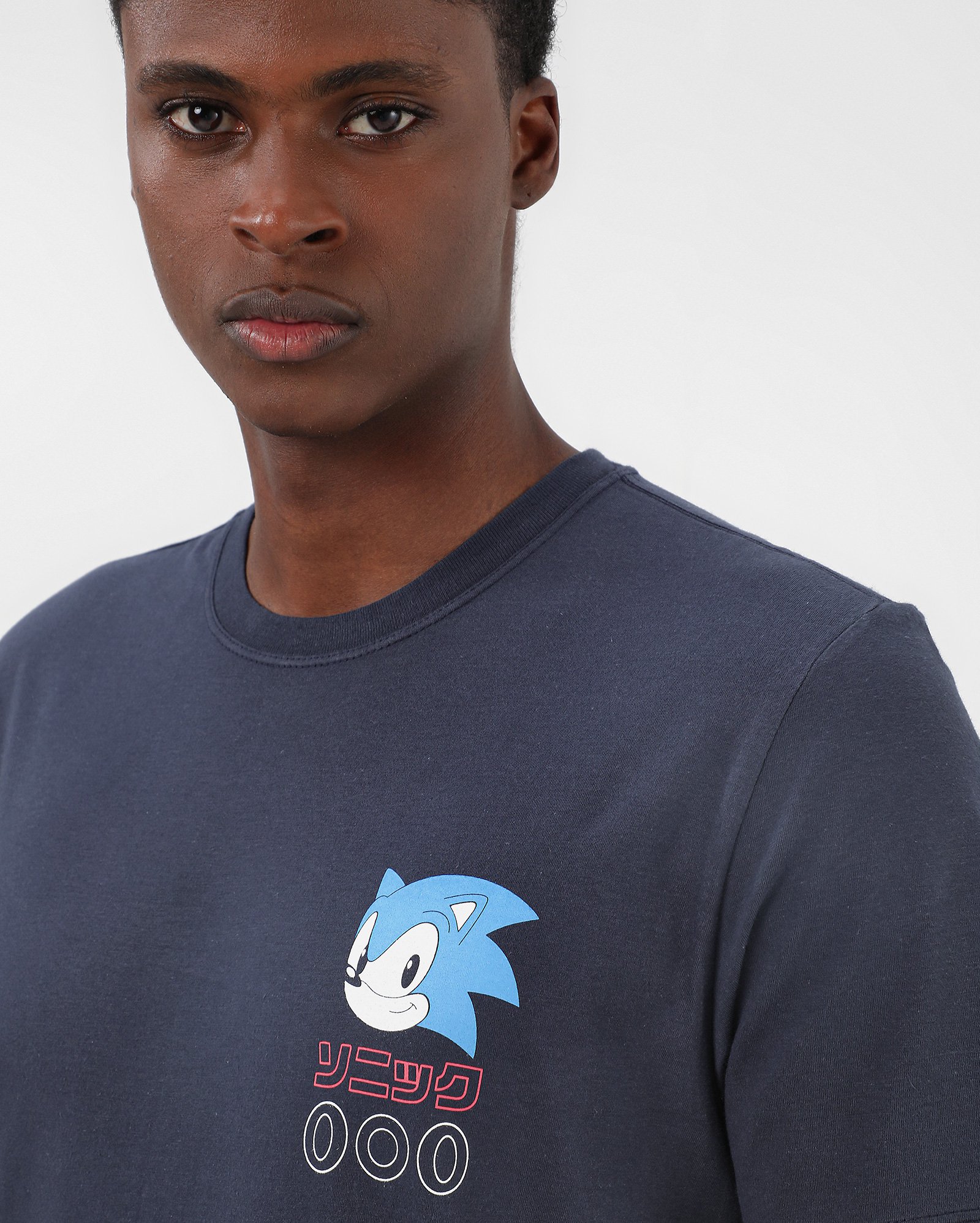 Riachuelo | Camiseta masculina regular estampa Sonic de perfil azul | SEGA