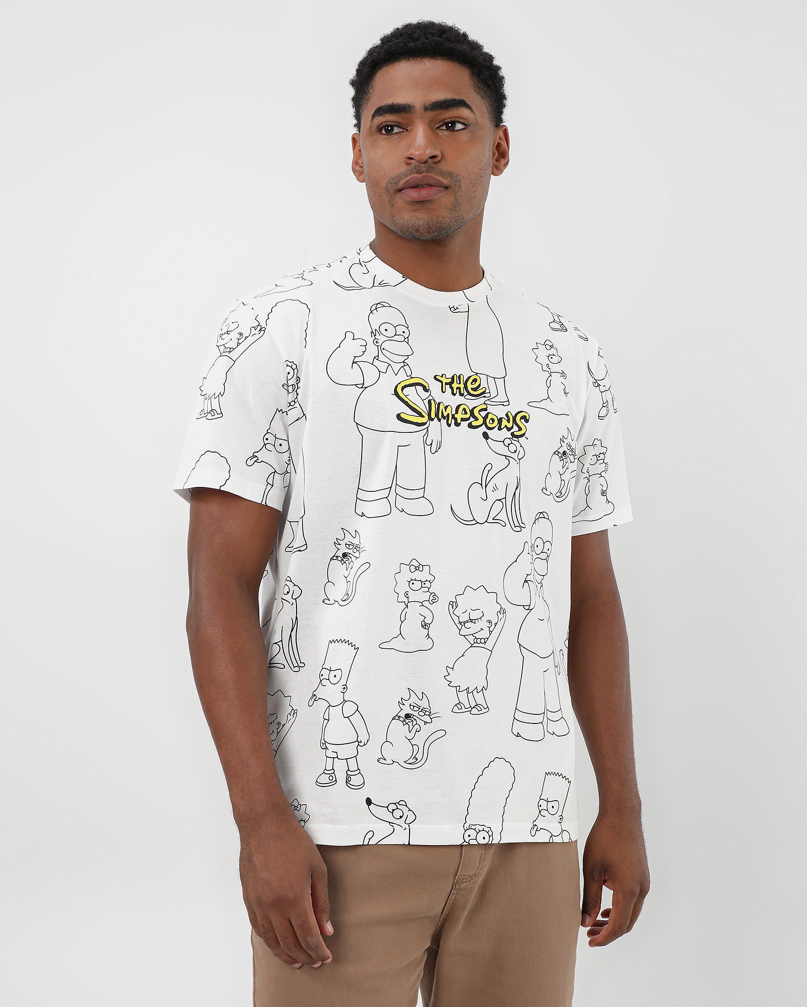 Riachuelo | Camiseta masculina regular família The Simpsons branca ...