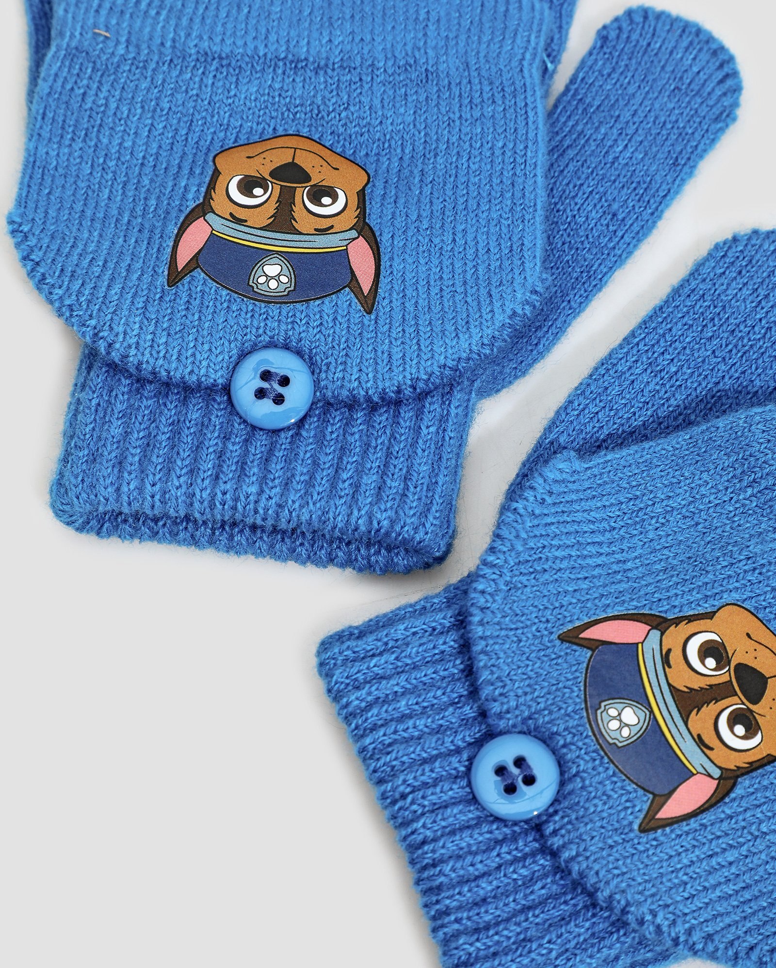 Riachuelo | Luva infantil de tricot dedos de fora Chase azul | Nickelodeon