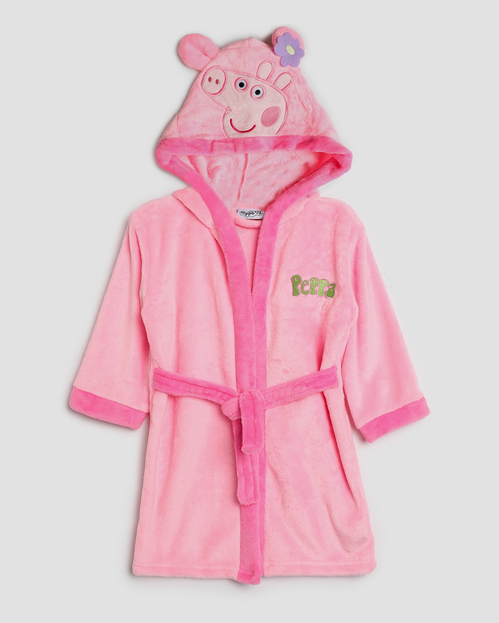 Riachuelo | Roupão infantil fleece capuz Peppa Pig 1-4A rosa | Hasbro