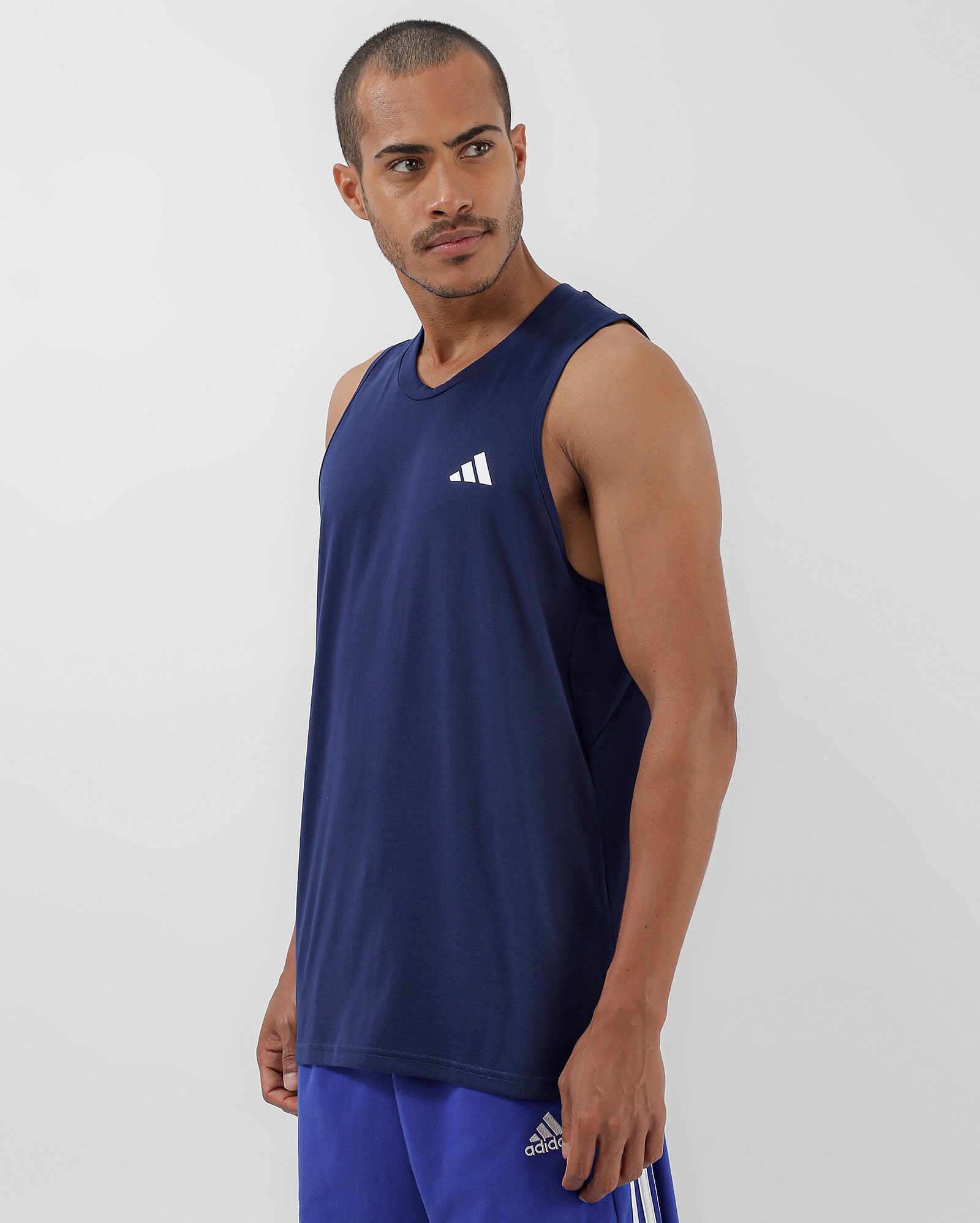 Riachuelo | Regata masculina de treino logo IC6948 azul | Adidas