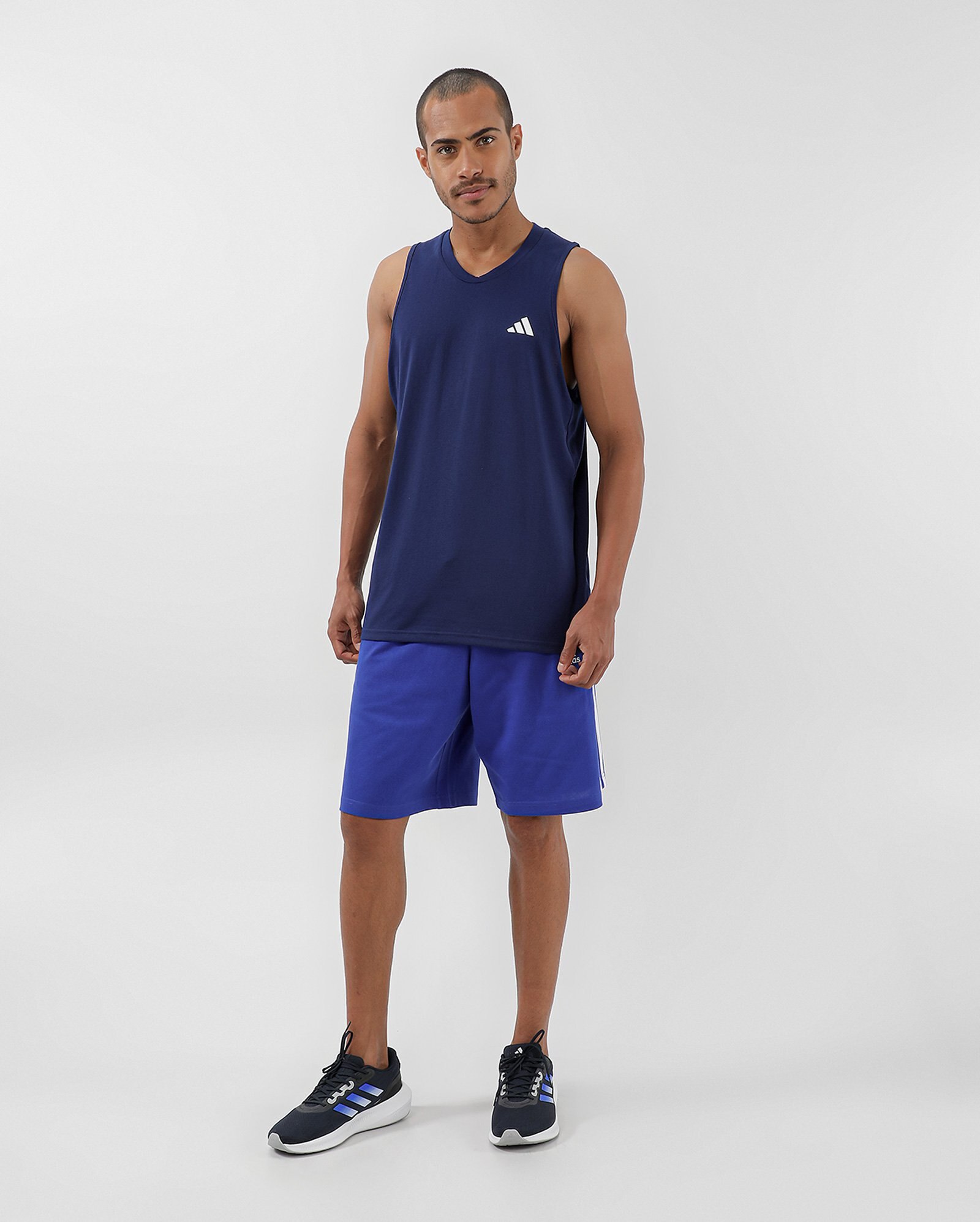 Riachuelo | Regata masculina de treino logo IC6948 azul | Adidas