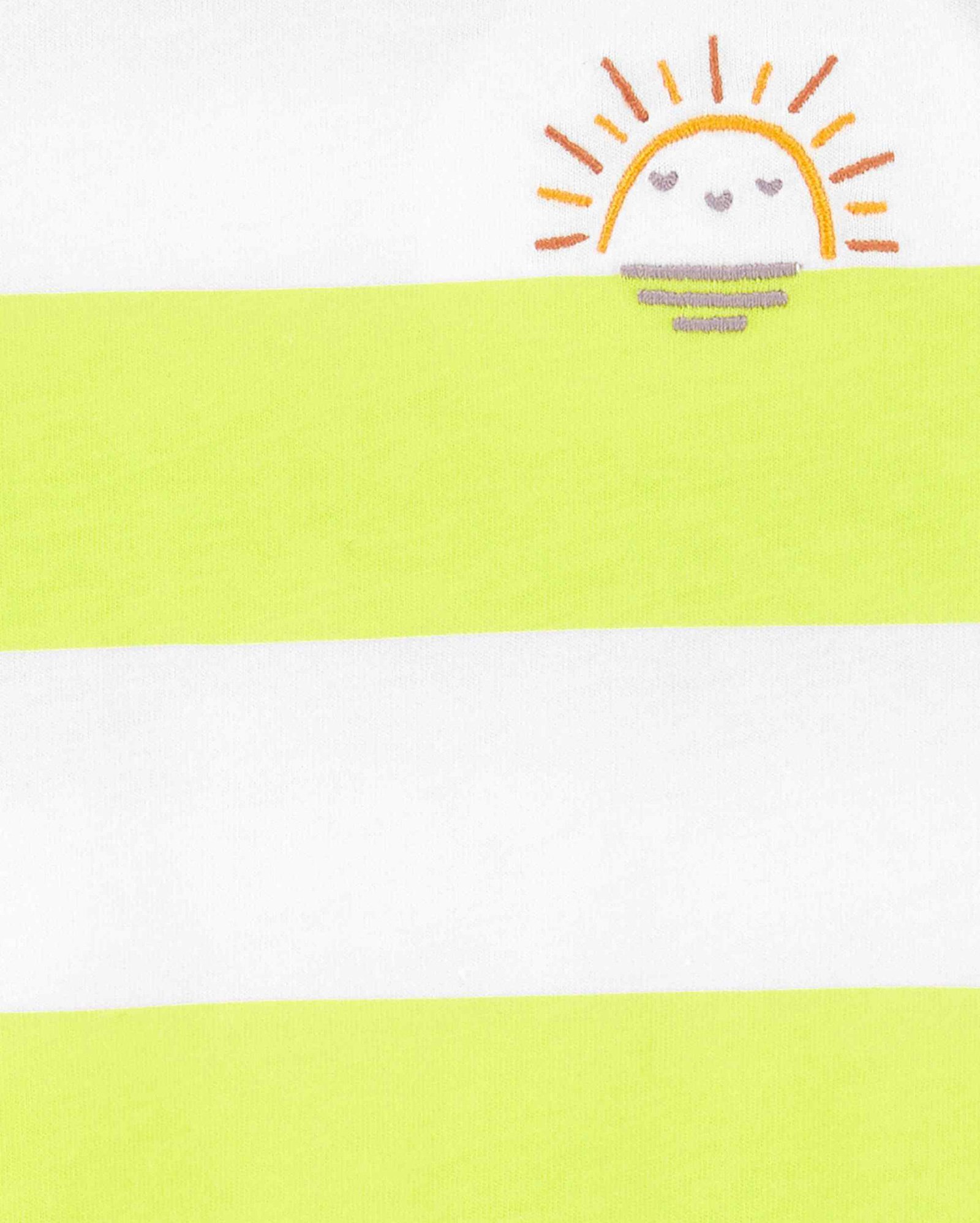 Macaquinho bebê listrado sol amarelo | Carter's | Carter's Oficial