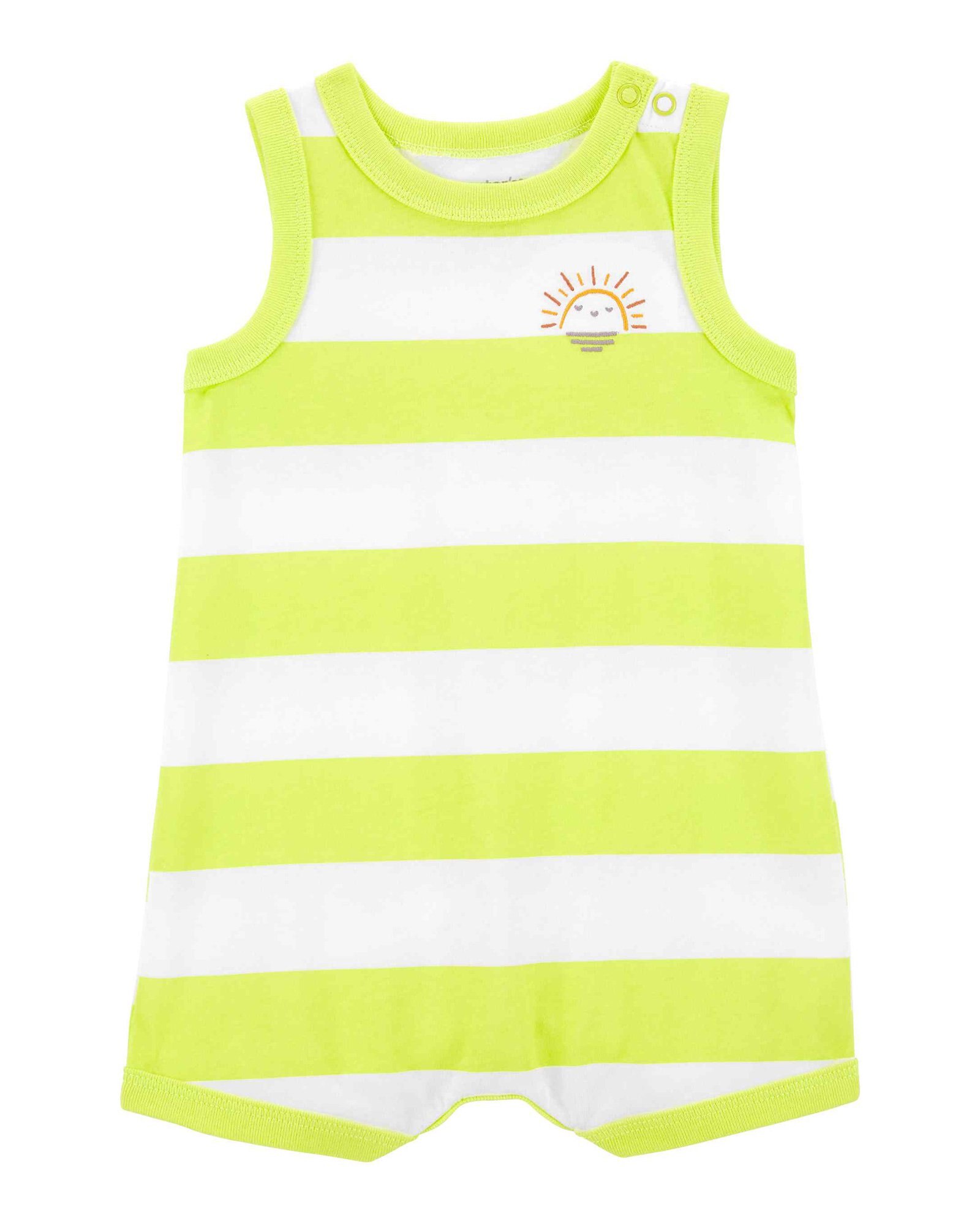 Macaquinho bebê listrado sol amarelo | Carter's | Carter's Oficial