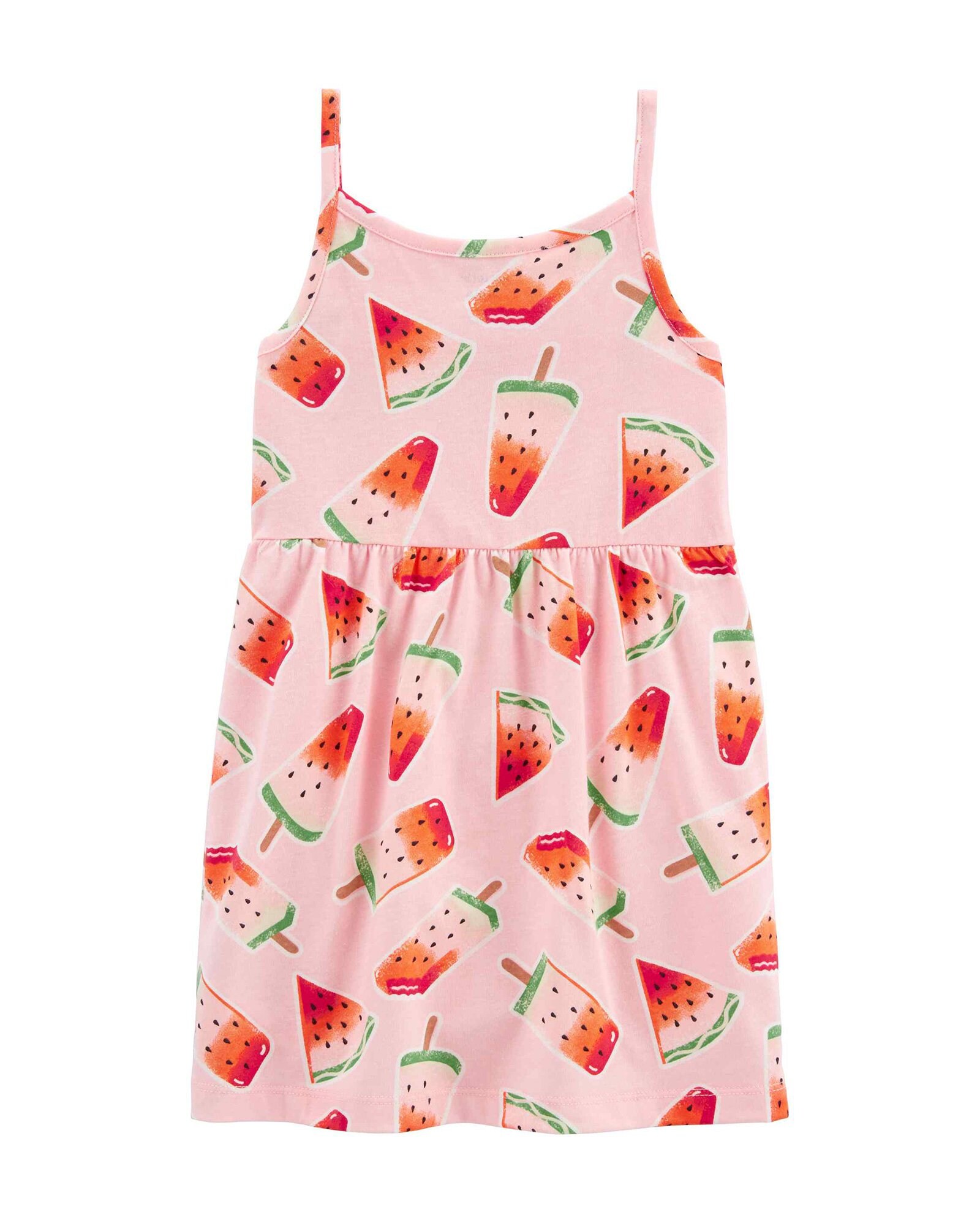 Vestido infantil melancia regata rosa | Carter's | Carter's Oficial