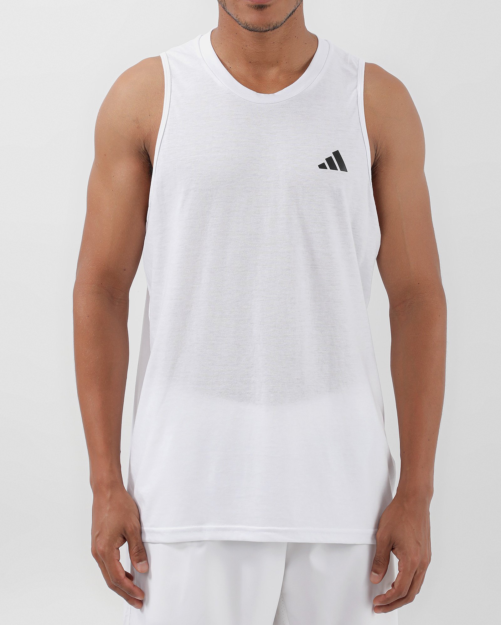 Riachuelo | Regata masculina de treino logo IC6947 branca | Adidas