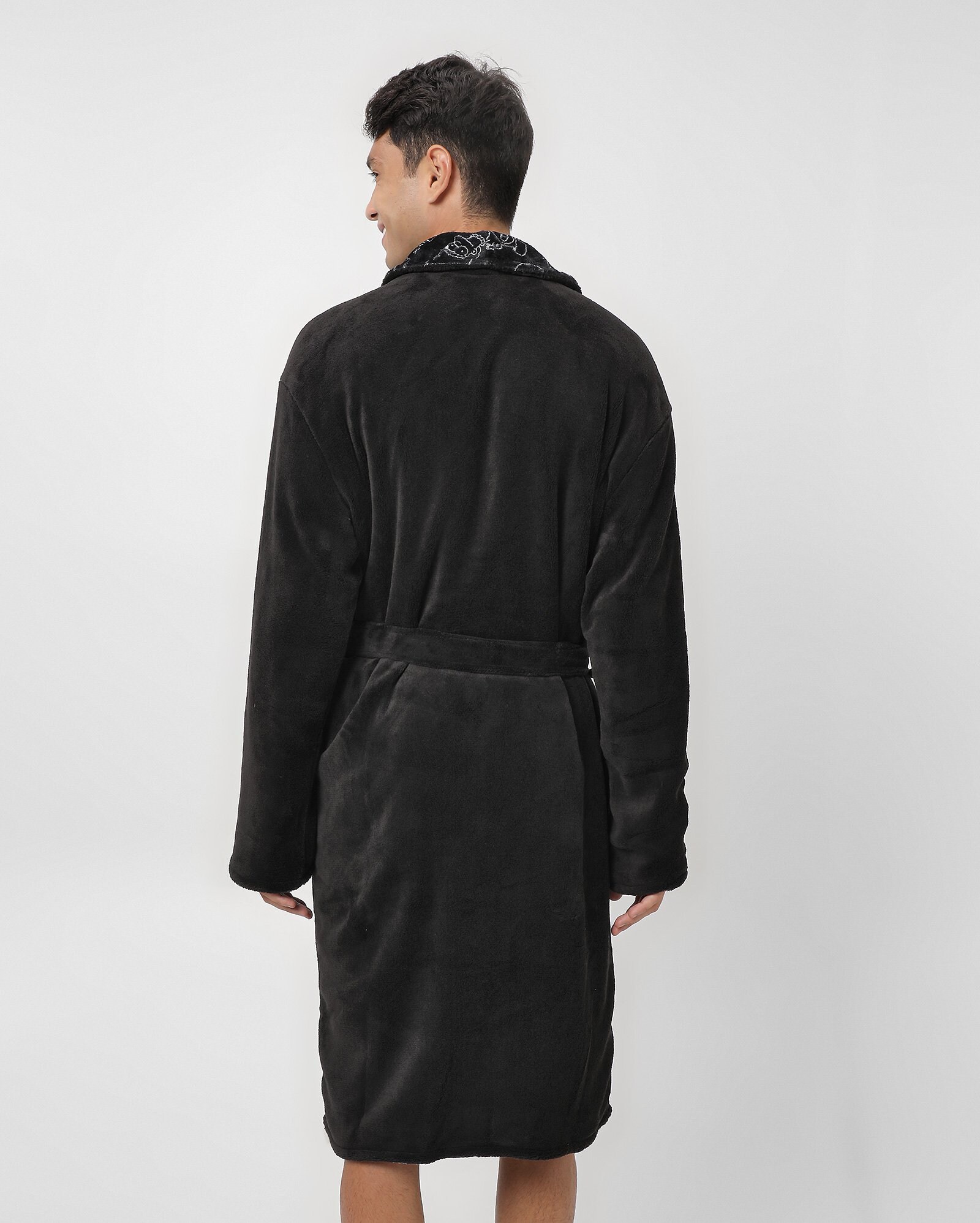 Riachuelo | Robe masculino dupla face de fleece Simpsons family preto ...