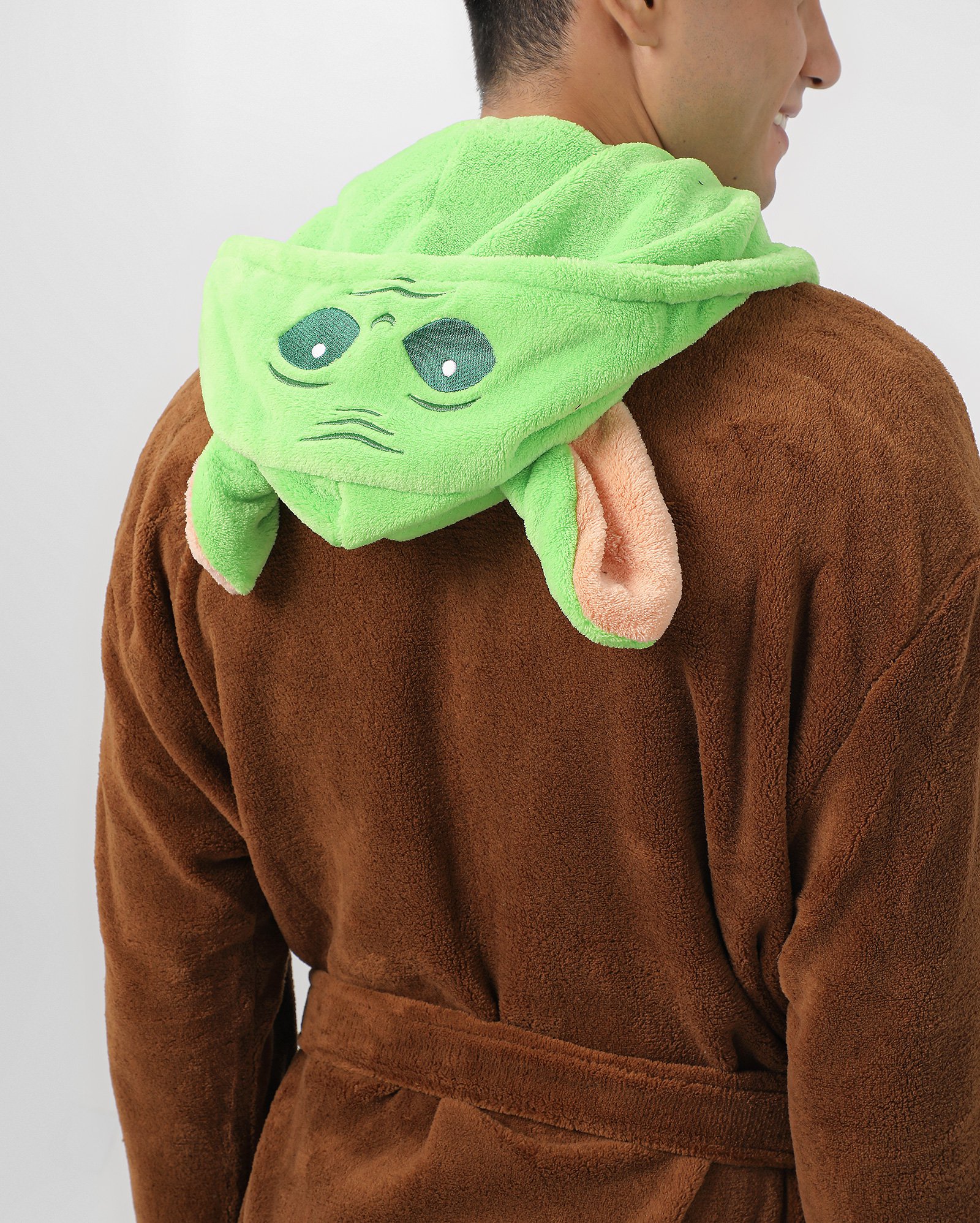 Riachuelo | Robe masculino fleece Yoda com capuz marrom | Star Wars