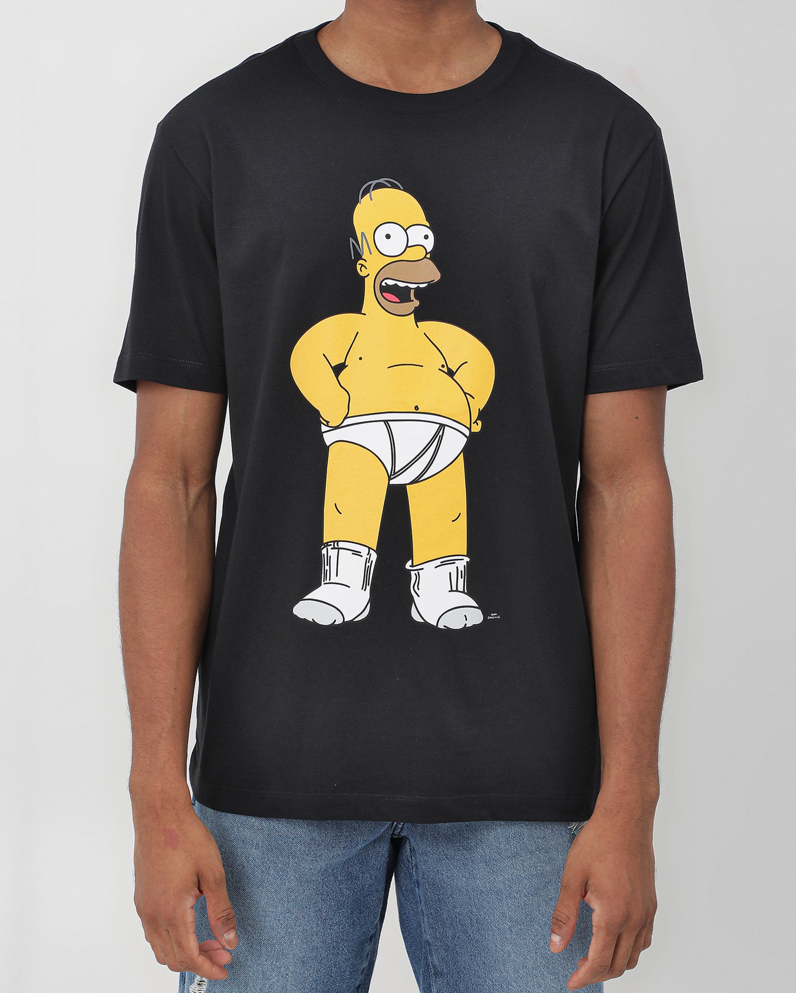 Riachuelo | Camiseta masculina Homer de cueca preta | Fox The Simpsons