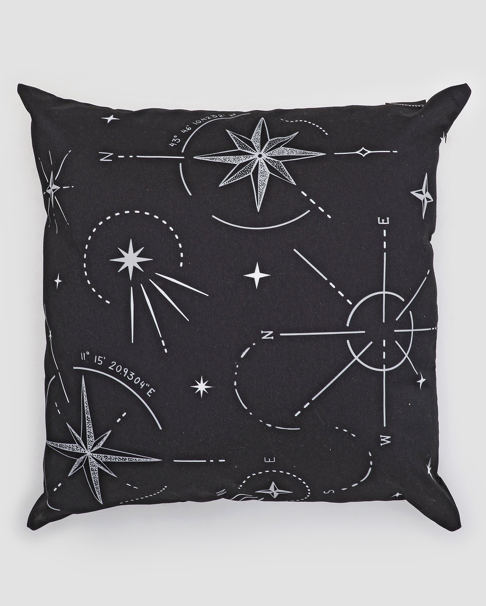 Riachuelo | Almofada estrela cardeal 43x43cm preta | Casa Riachuelo