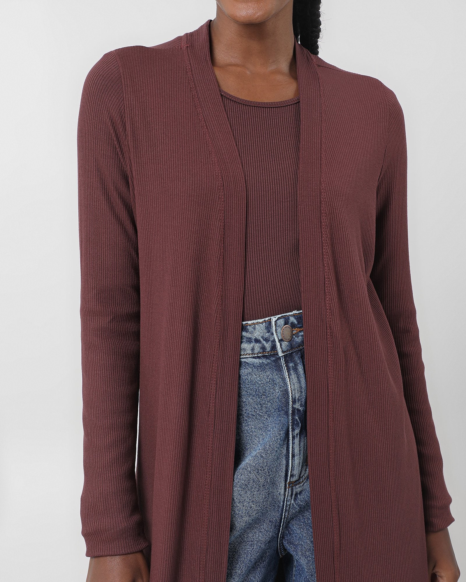 Riachuelo | Maxi cardigan feminino longo com vista aberta - Marrom ...