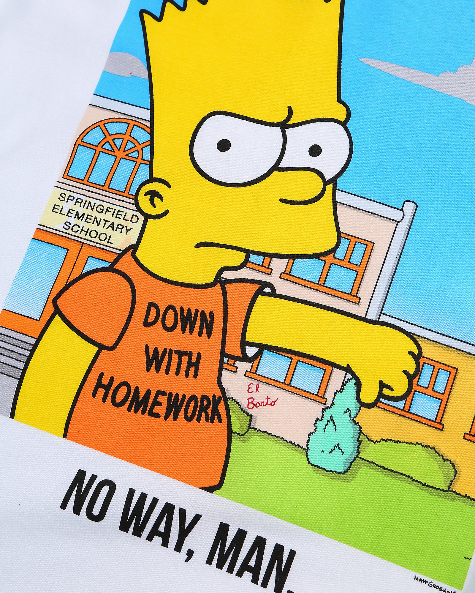 Riachuelo | Camiseta juvenil down with homework branca | Fox The Simpsons