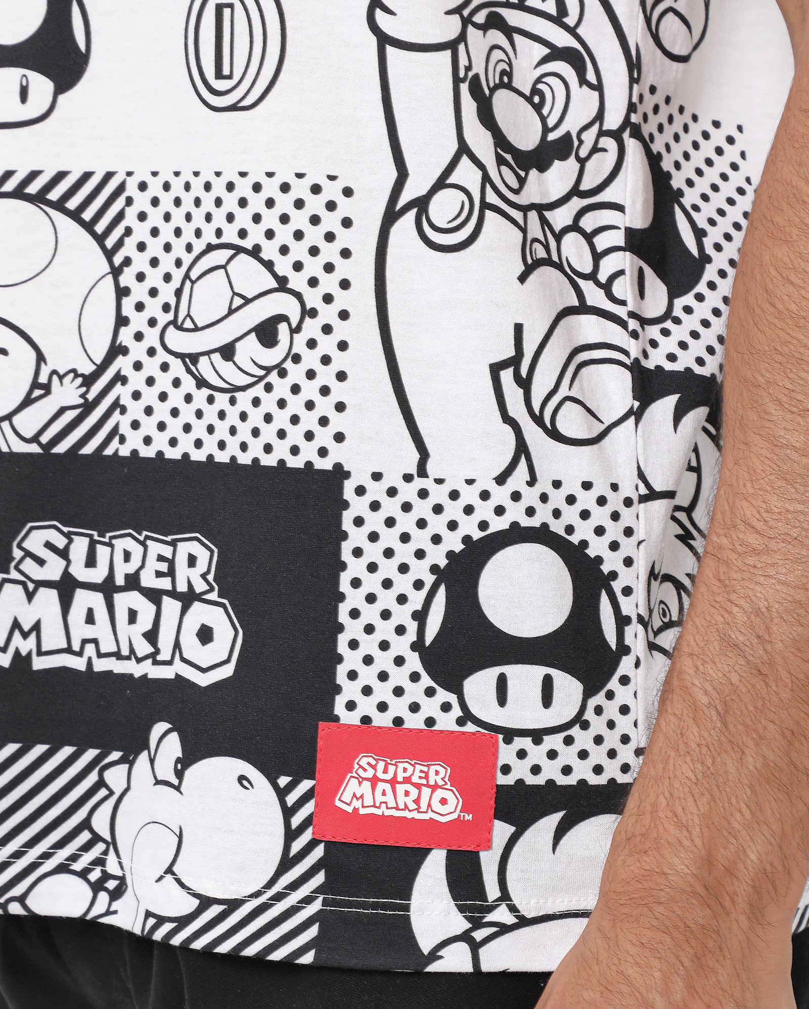 Riachuelo | Camiseta masculina Super Mario branca | Nintendo