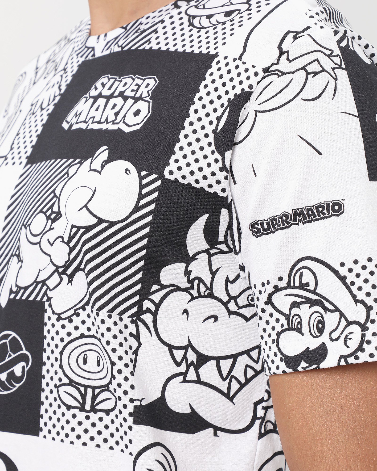 Riachuelo | Camiseta masculina Super Mario branca | Nintendo