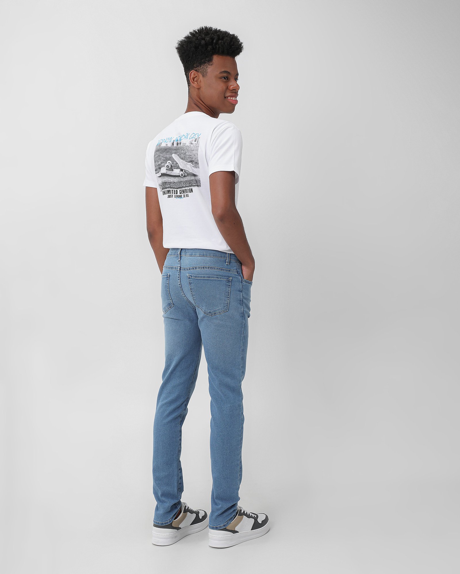 Riachuelo | Calça jeans juvenil skinny 5 bolsos - Jeans Claro | Pool