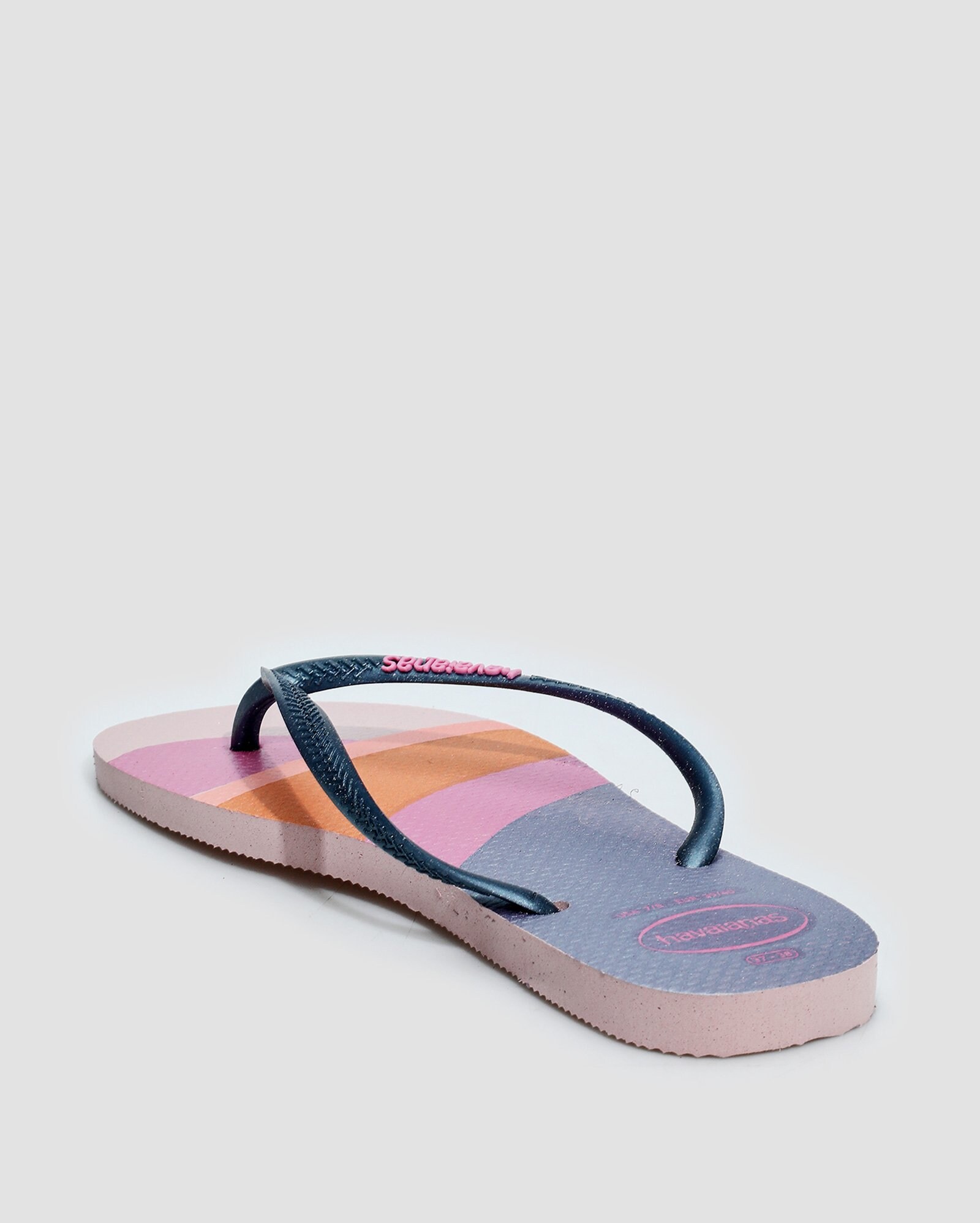 Riachuelo | Chinelo feminino Slim Palette com glitter 4145766 rosa ...