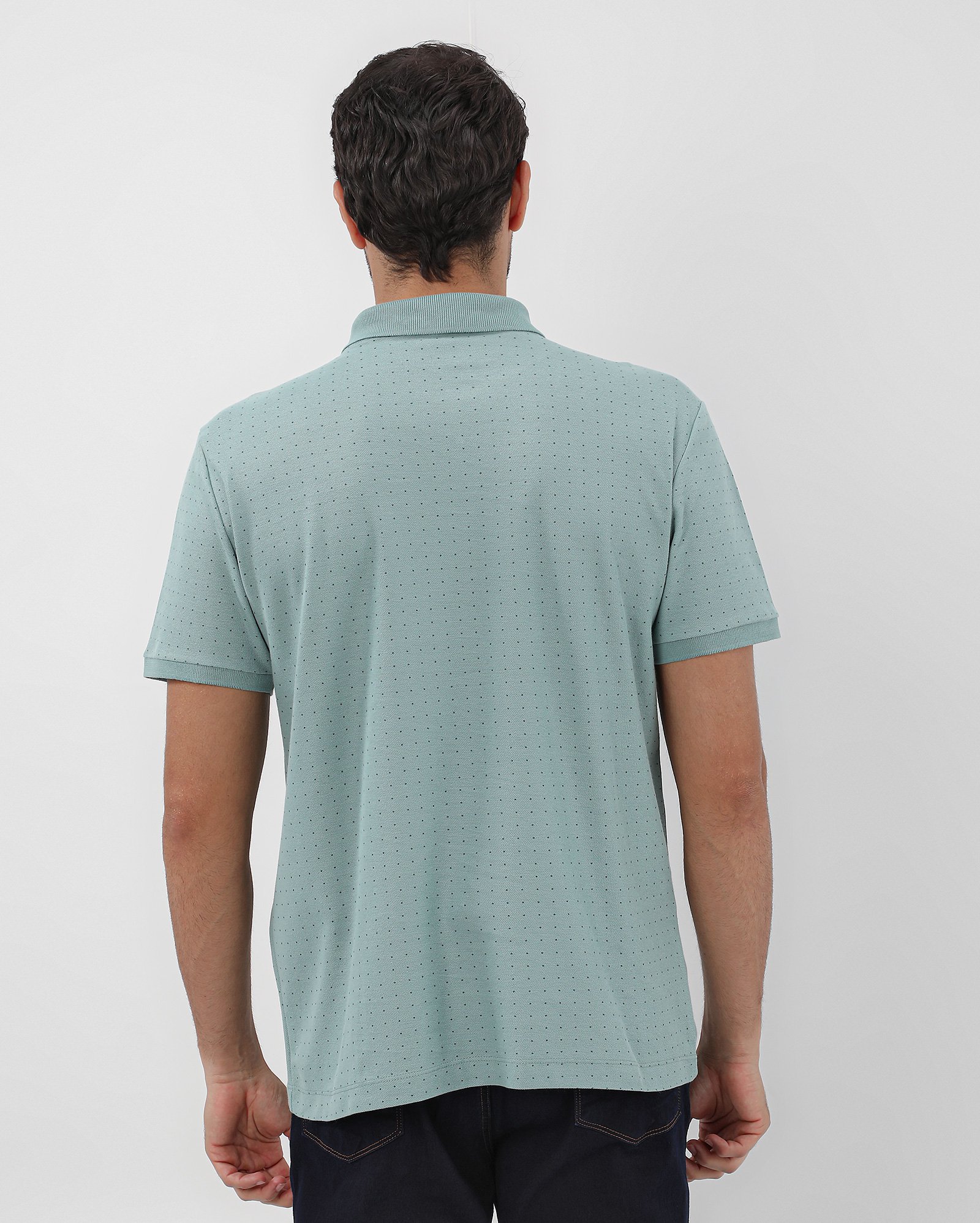 Riachuelo | Polo masculina regular poá verde