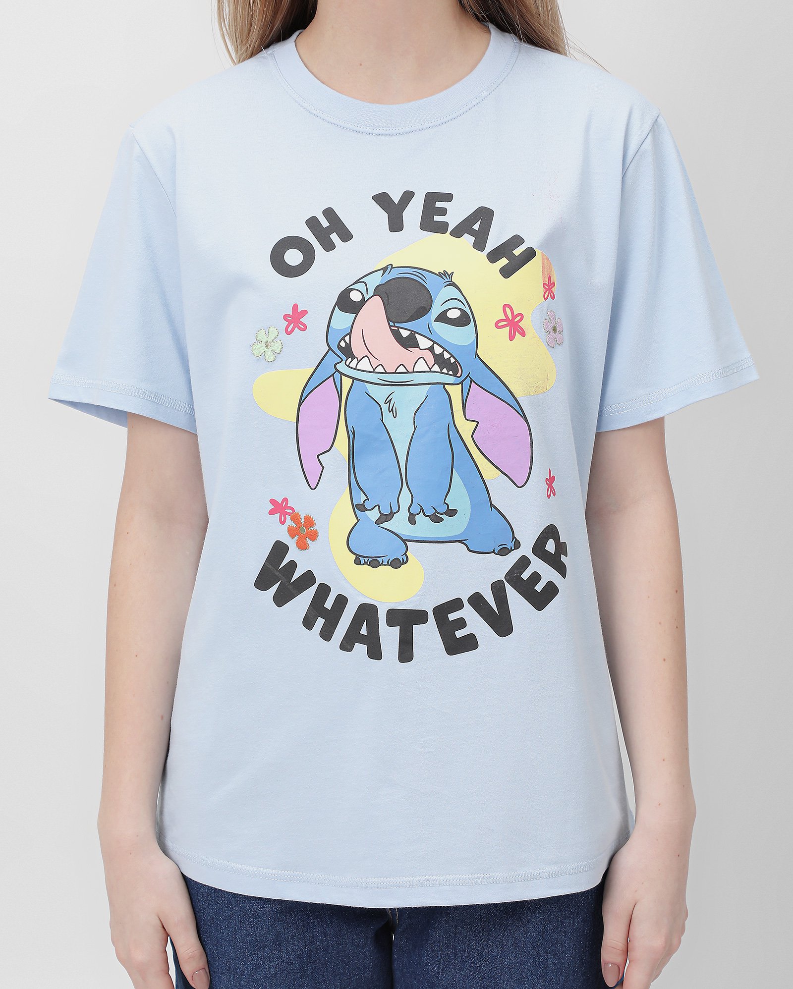 Riachuelo | Camiseta juvenil oh yeah whatever Lilo e Stitch azul | Disney