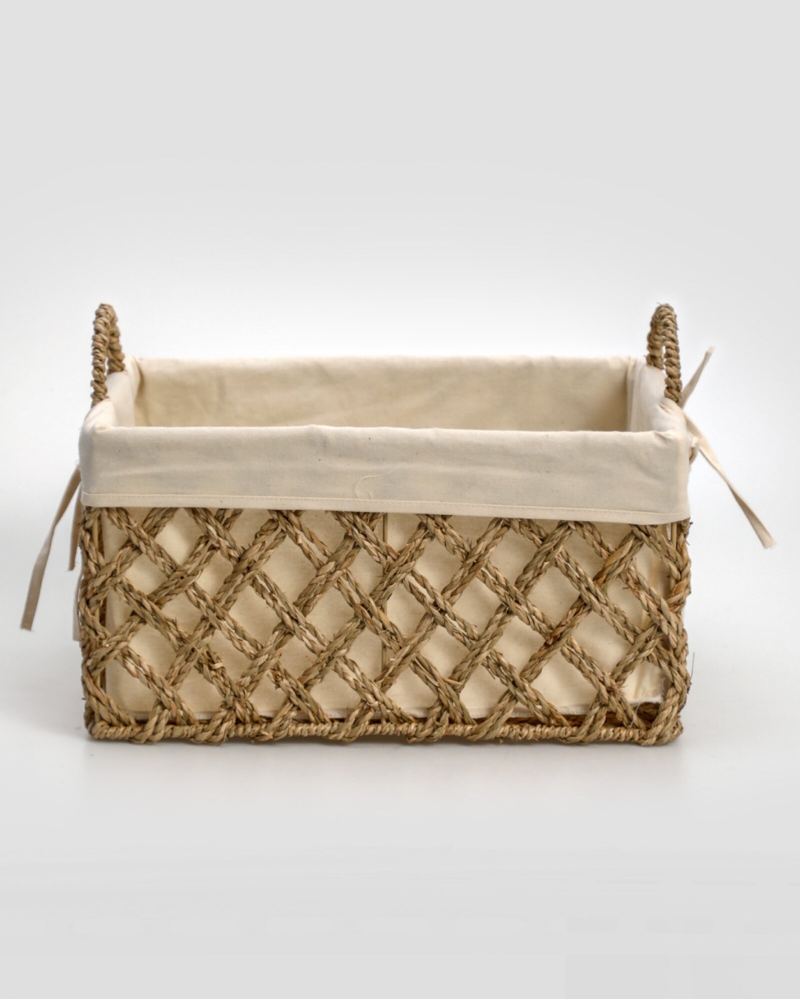 Riachuelo | Cesto multiuso tecido 26x38cm bege | Casa Riachuelo