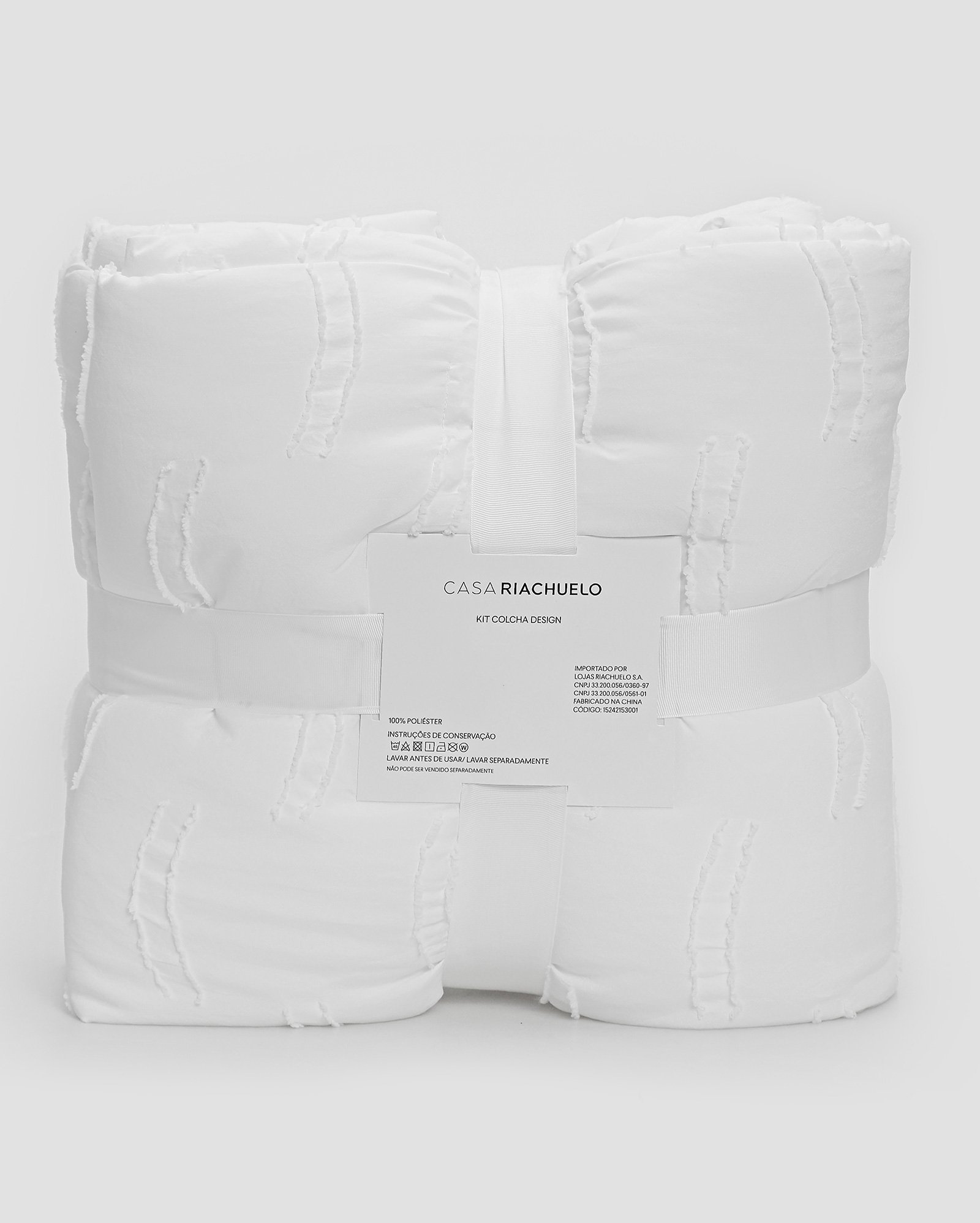 Riachuelo | Kit colcha solteiro 2 peças design Lara branca | Casa Riachuelo