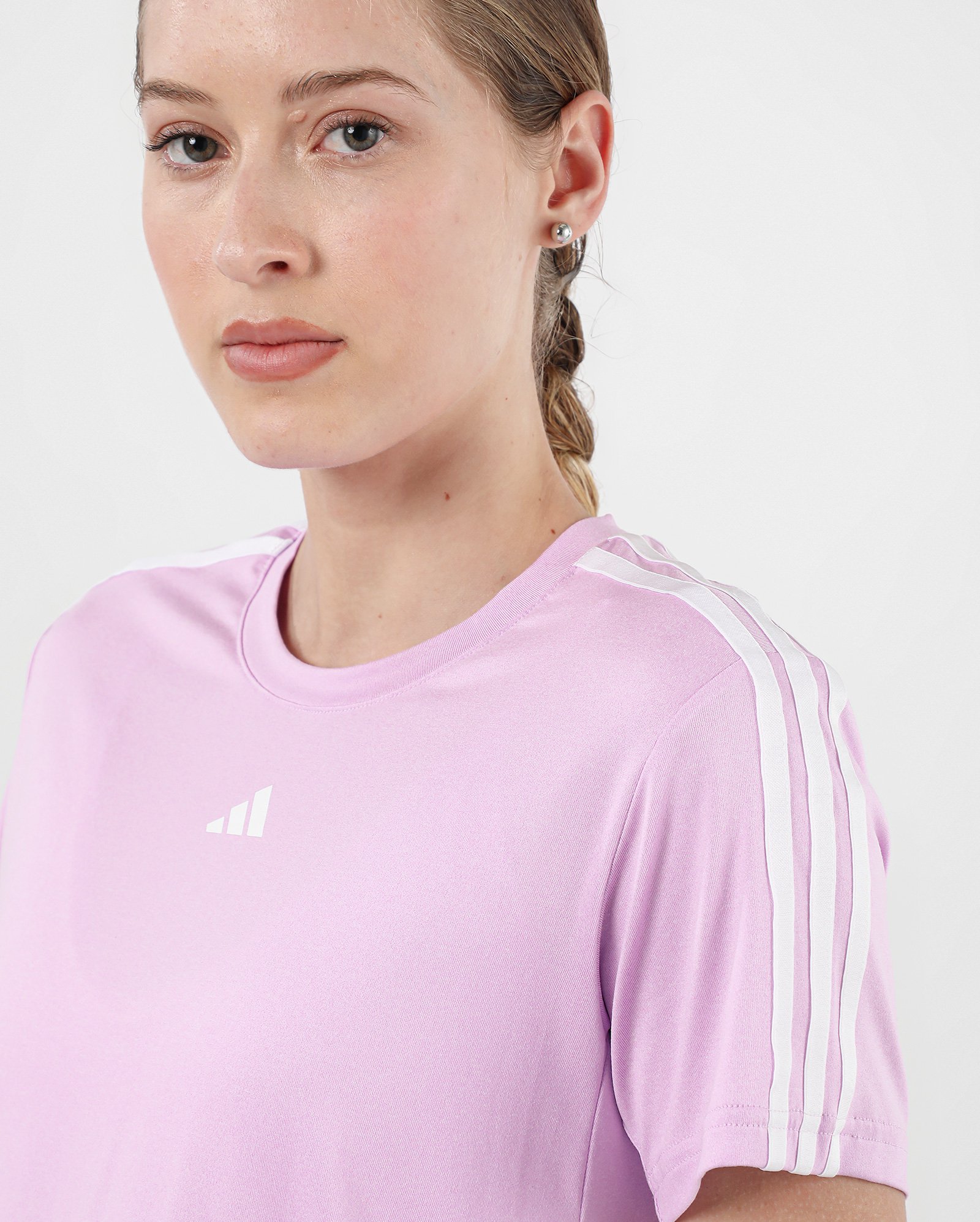Riachuelo | Camiseta feminina Essentials IC5044 lilás | Adidas