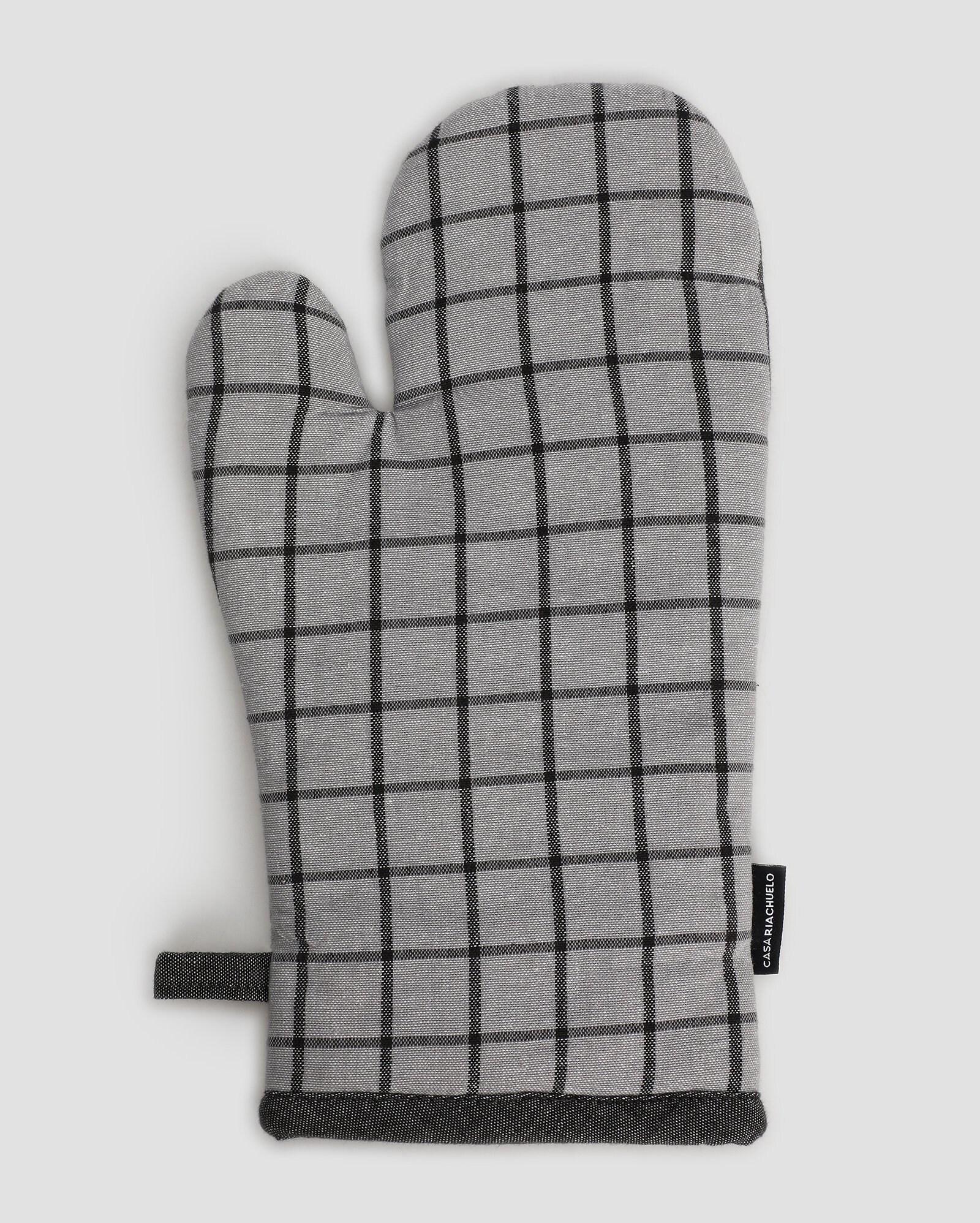 Riachuelo | Luva de cozinha quadriculado Dan cinza | Casa Riachuelo