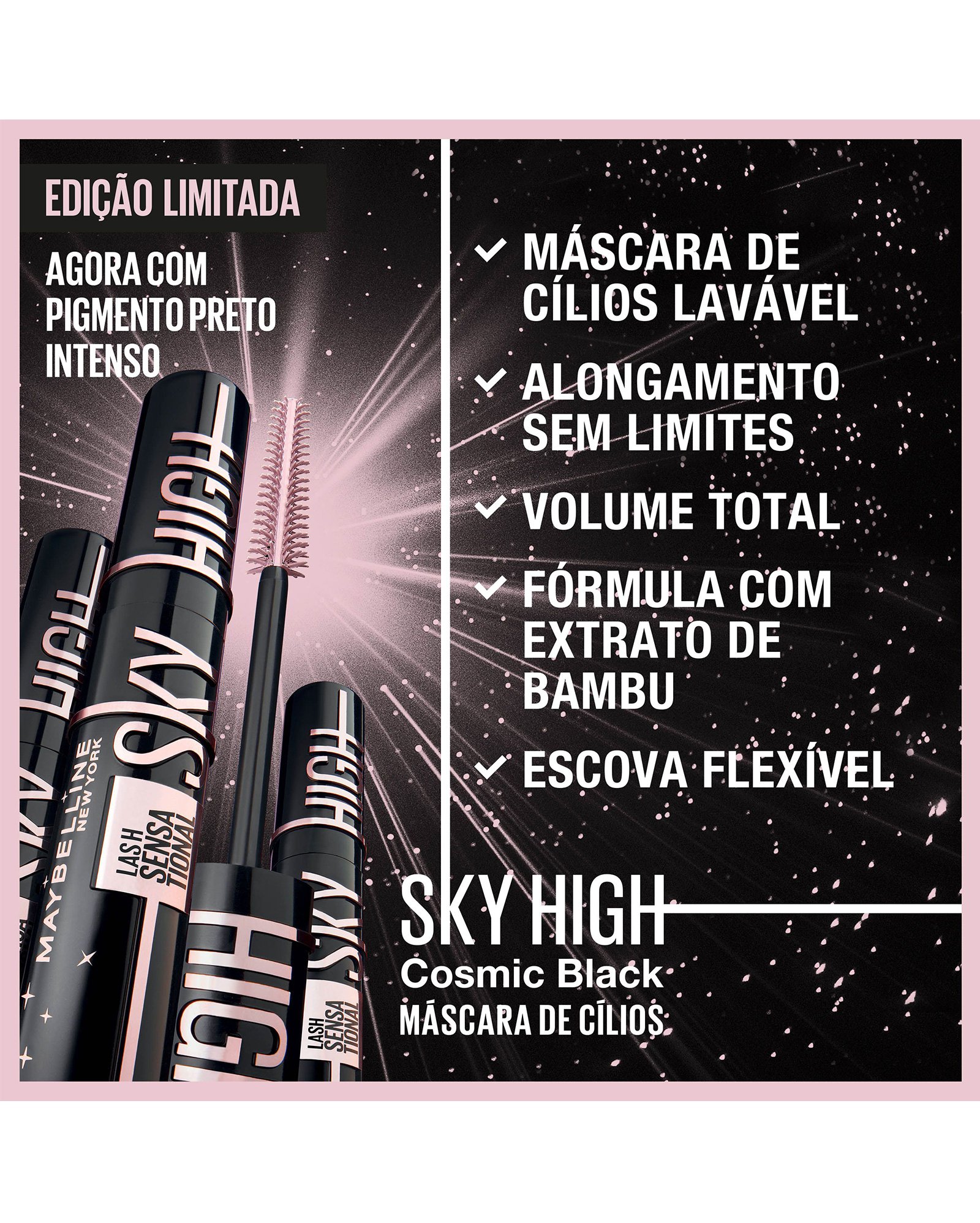 Riachuelo | Máscara de cílios Lash Sensational Sky High lavável 29g ...
