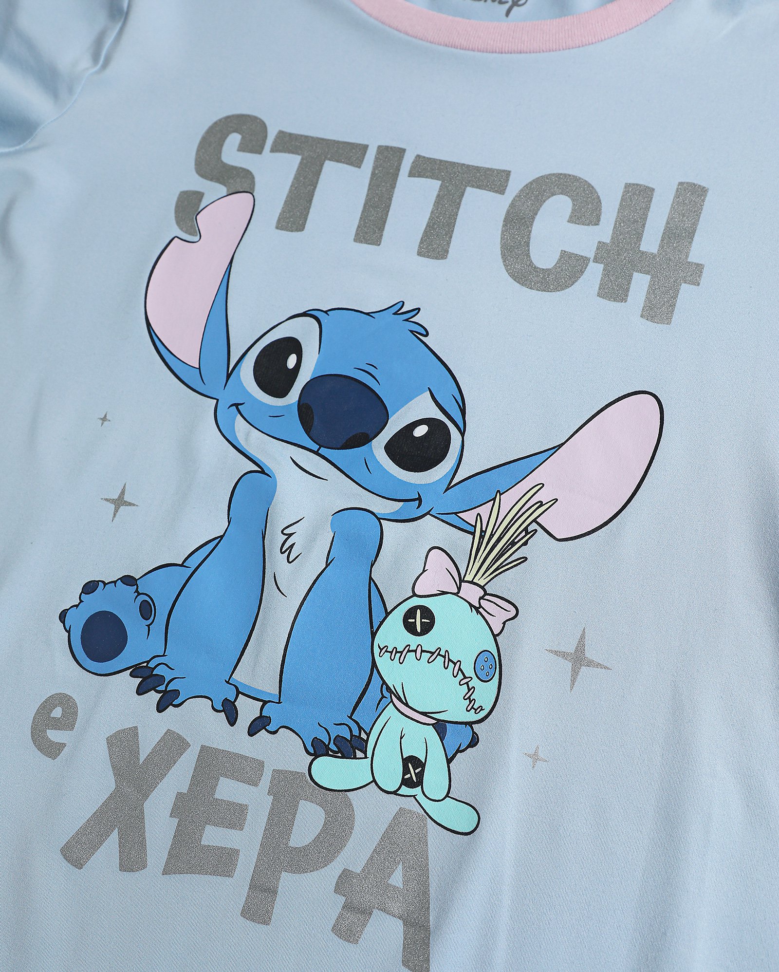 Riachuelo | Camisola infantojuvenil Stitch e Xepa 6-16A azul | Disney