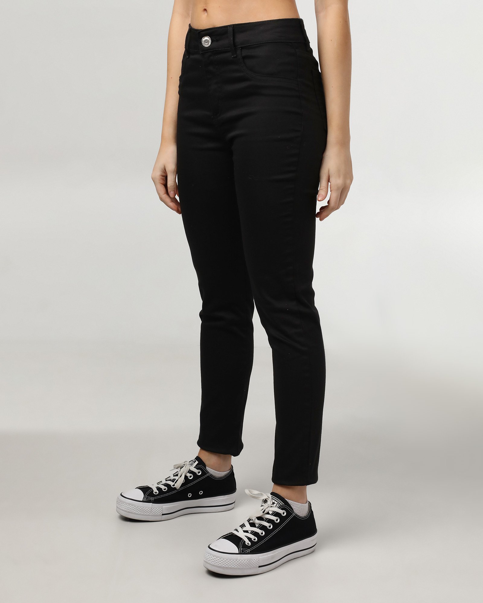 Riachuelo | Calça black jeans juvenil skinny cintura alta | Pool