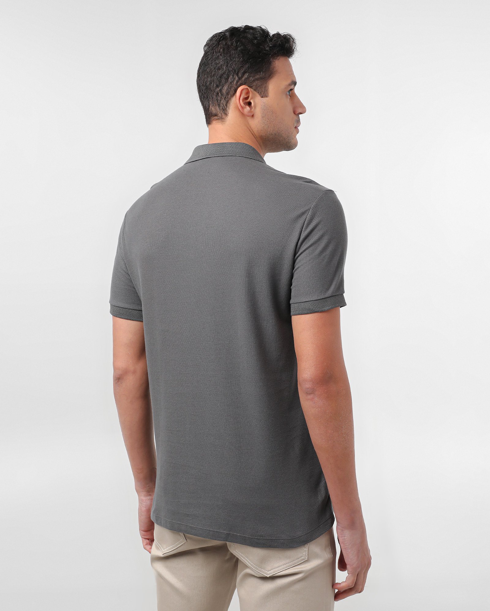 Riachuelo | Camisa polo masculina Legacy manga curta cinza | Pool Basics