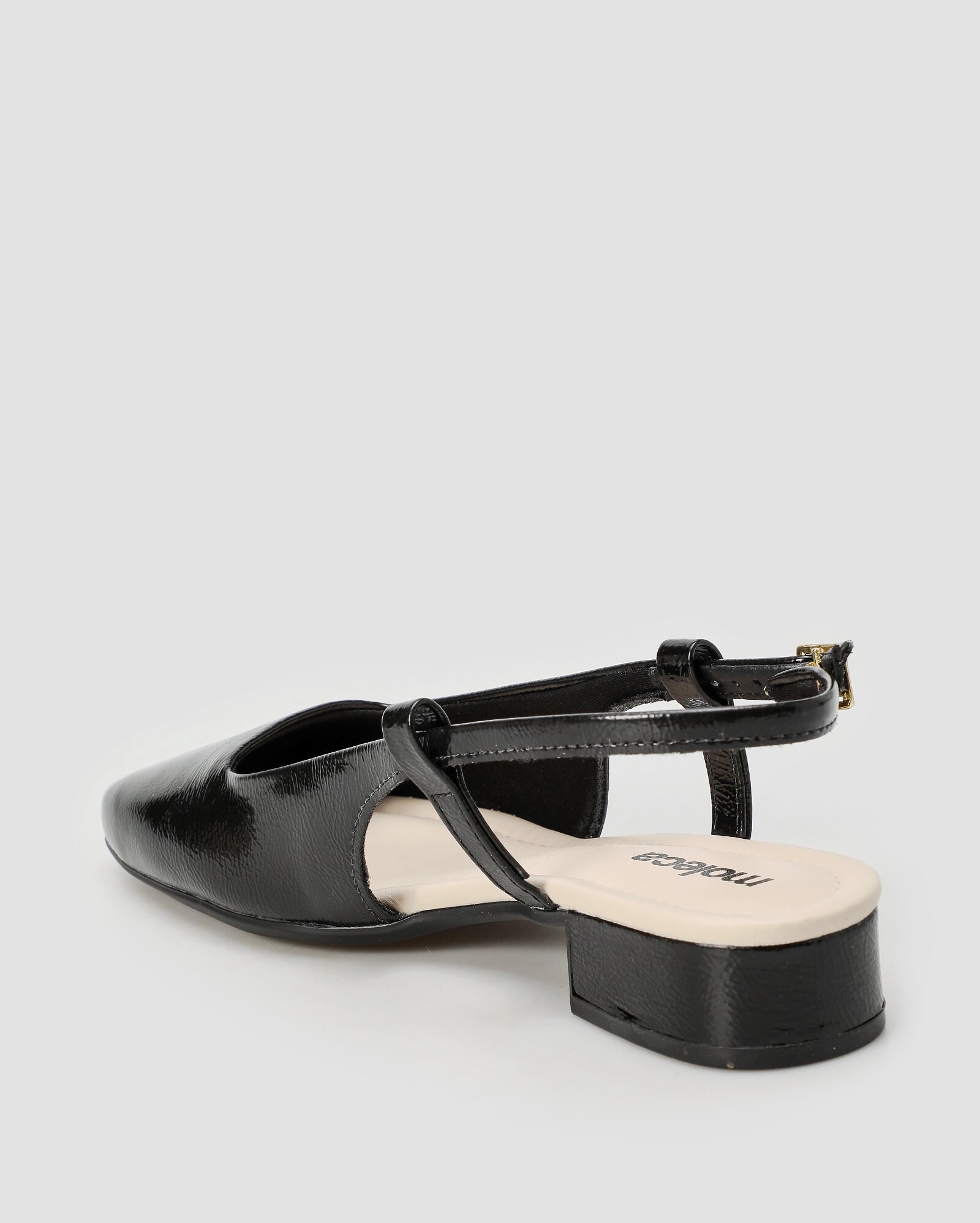 Riachuelo | Sapato feminino slingback salto baixo 5795 100 preto | Moleca