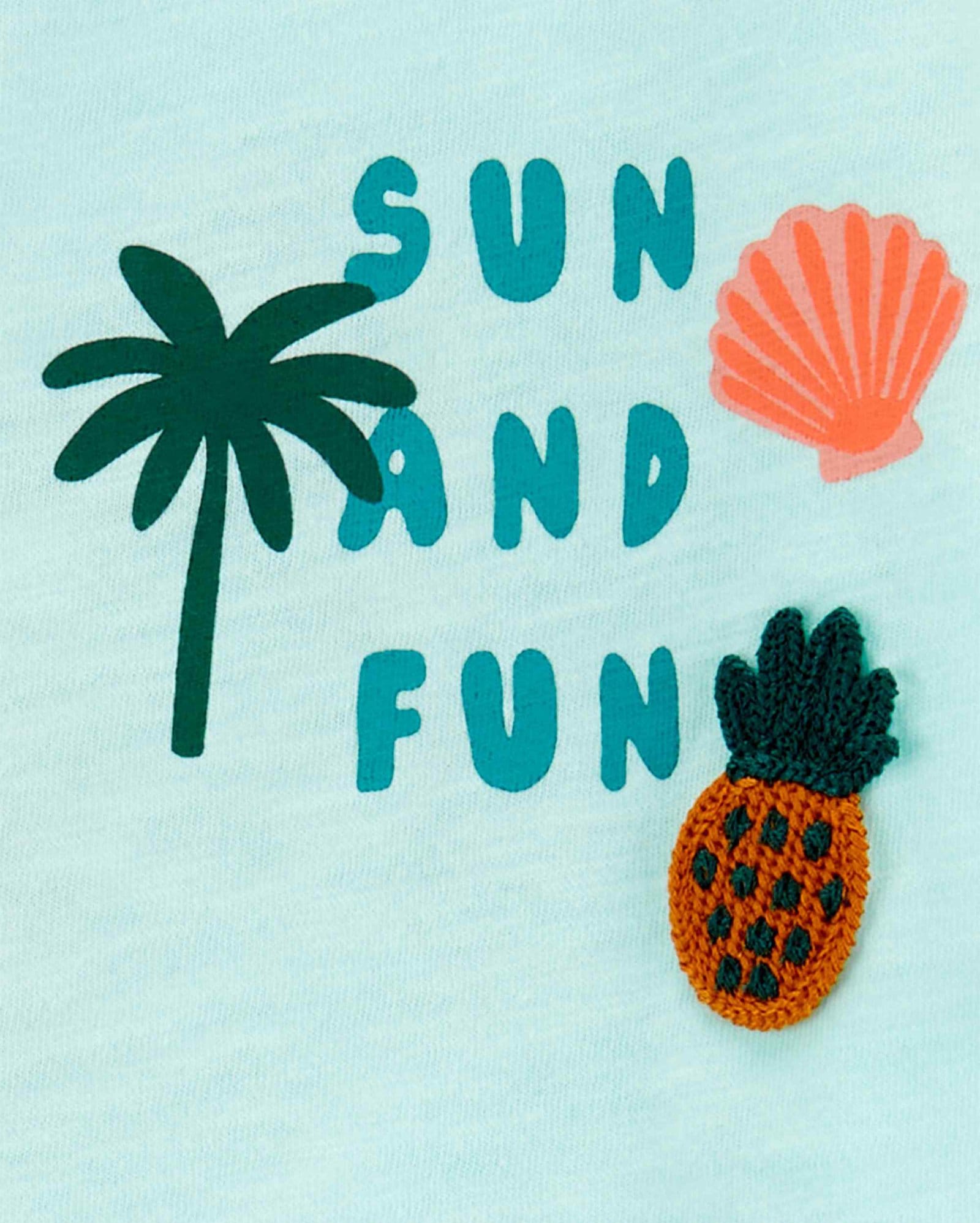 Camiseta infantil lettering sun and fun azul | Carter's | Carter's Oficial