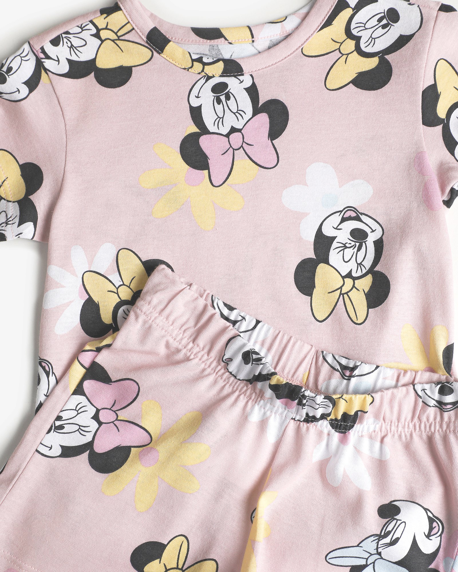 Riachuelo | Pijama curto infantil Minnie Mouse flores 1-4A rosa | Disney