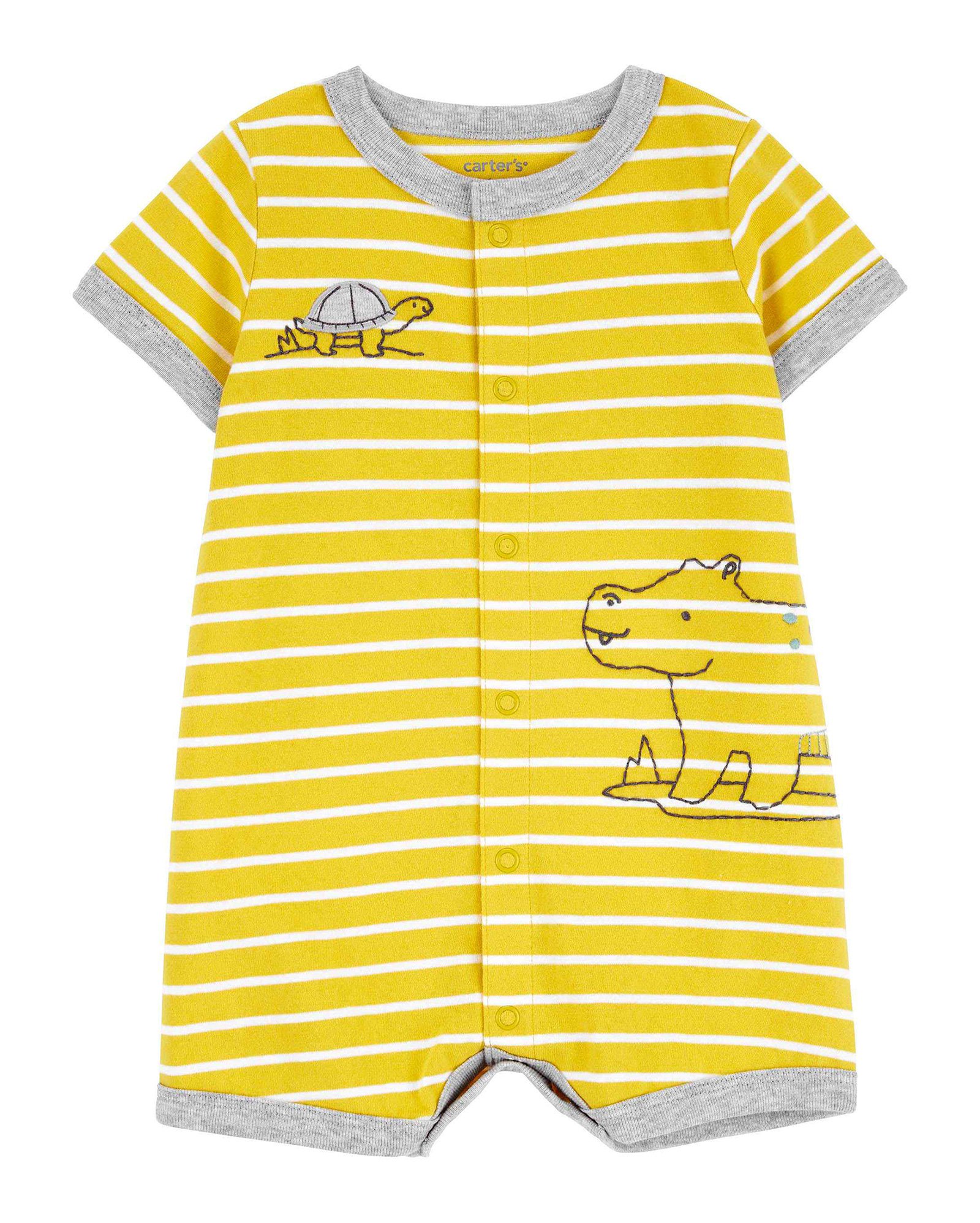 Riachuelo | Macaquinho bebê listrado hipopótamo tartaruga amarelo | Carter's